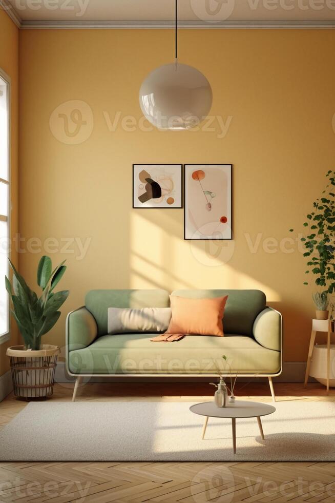 photo of Minimalist modern livingroom. AI generative 24186167 Stock ...