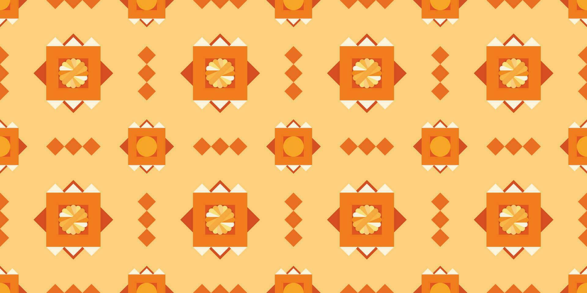 Geometric Abstract Pattern In Tribal Style Seamless Pattern