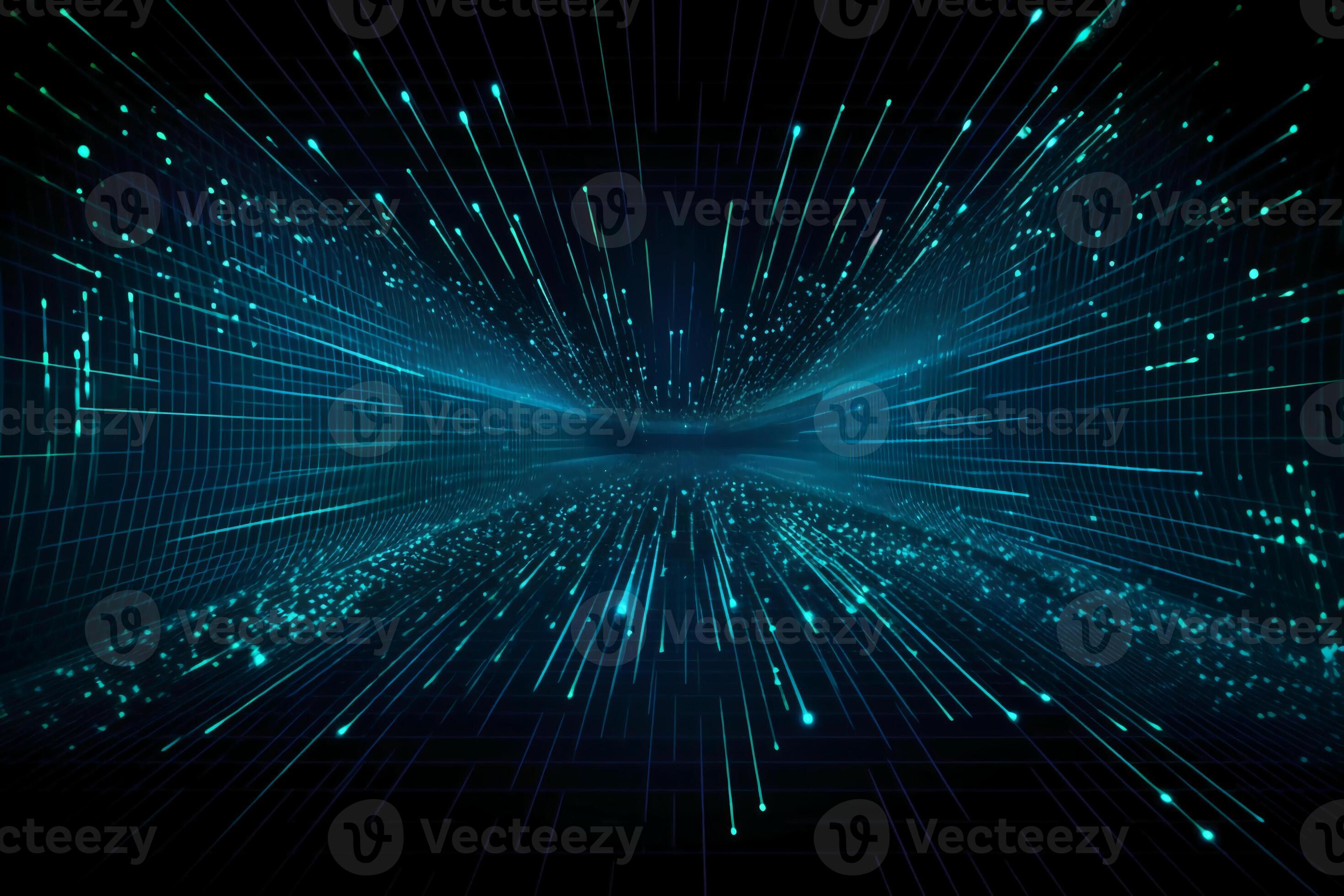 big data, internet network, digital technology with binary computer ...