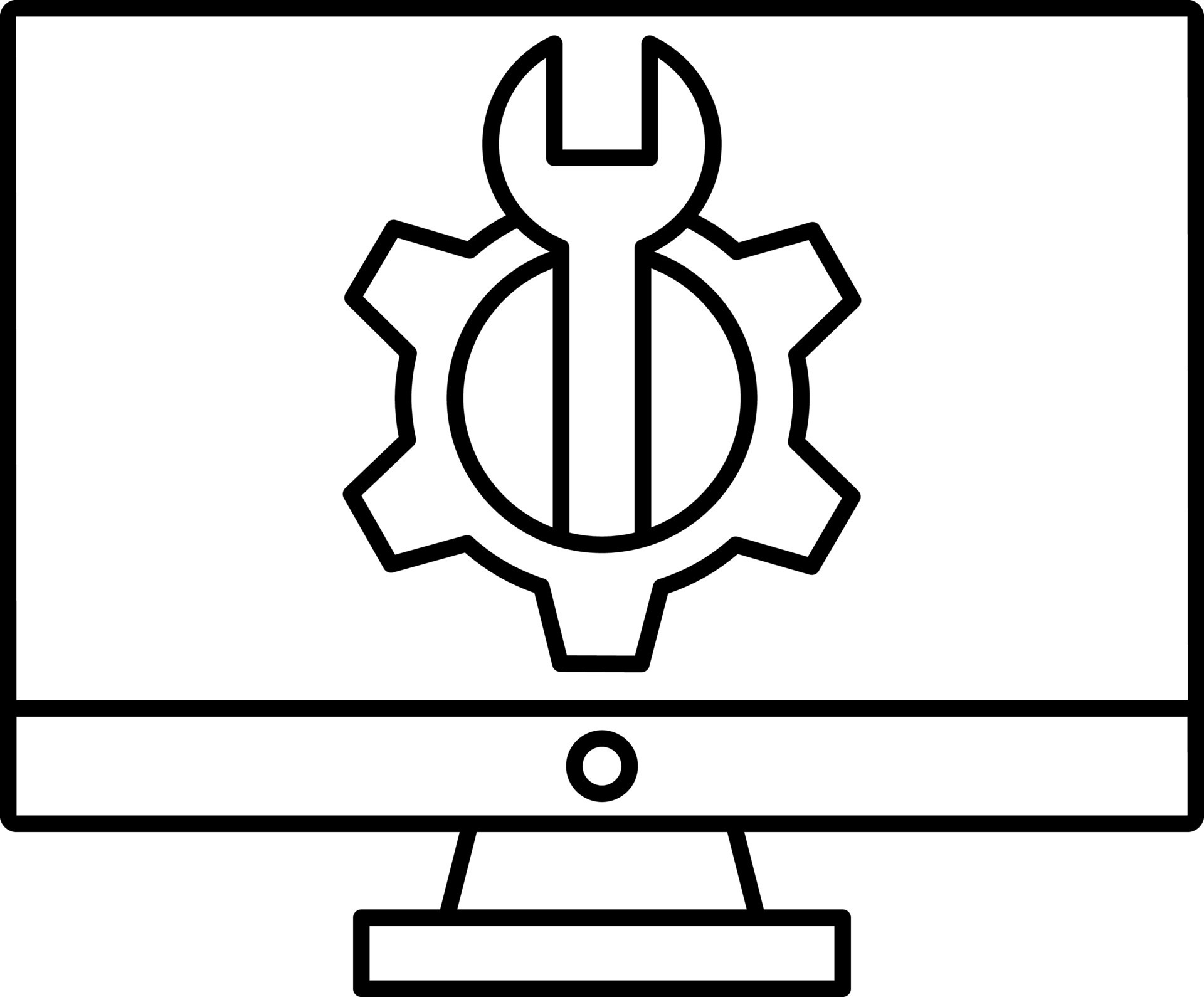 Computer Repair Icon In Black Line Art. 24191972 Vector Art at Vecteezy Computer Repair Icon In Black Line Art. 24191972 Vector Art at Vecteezy