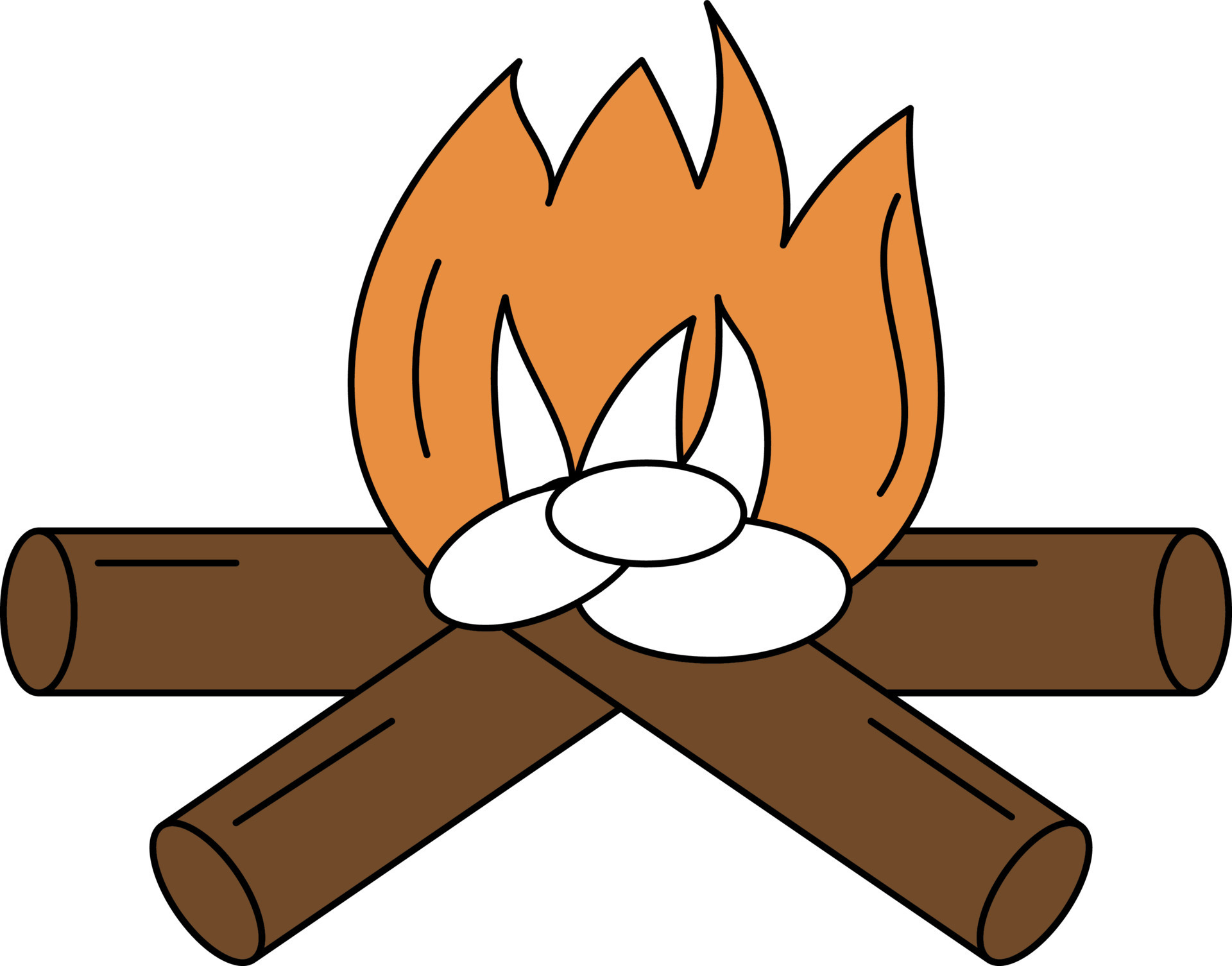 Bonfire Icon In Brown And Orange Color. 24193133 Vector Art at Vecteezy Bonfire Icon In Brown And Orange Color. 24193133 Vector Art at Vecteezy
