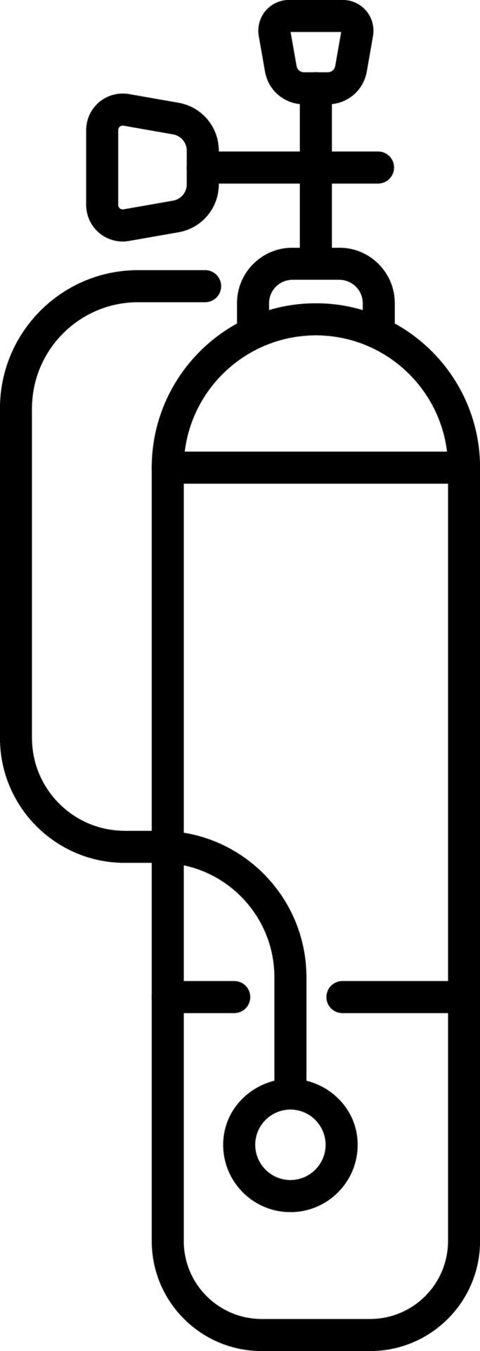 Gas Cylinder Icon In Black Line Art 24193733 Vector Art At Vecteezy