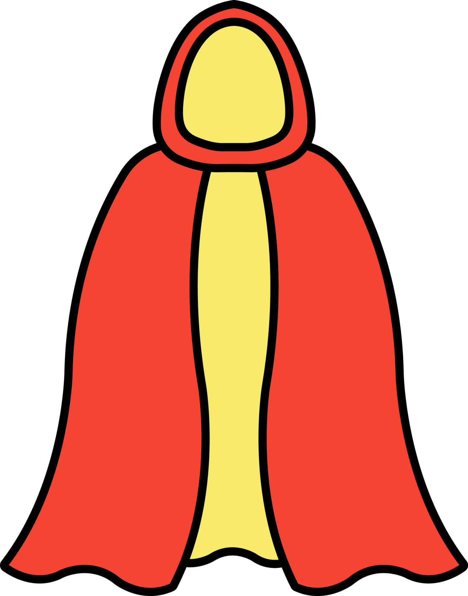 Cape Or Cloak Icon In Red And Yellow Color 24196507 Vector Art At Vecteezy