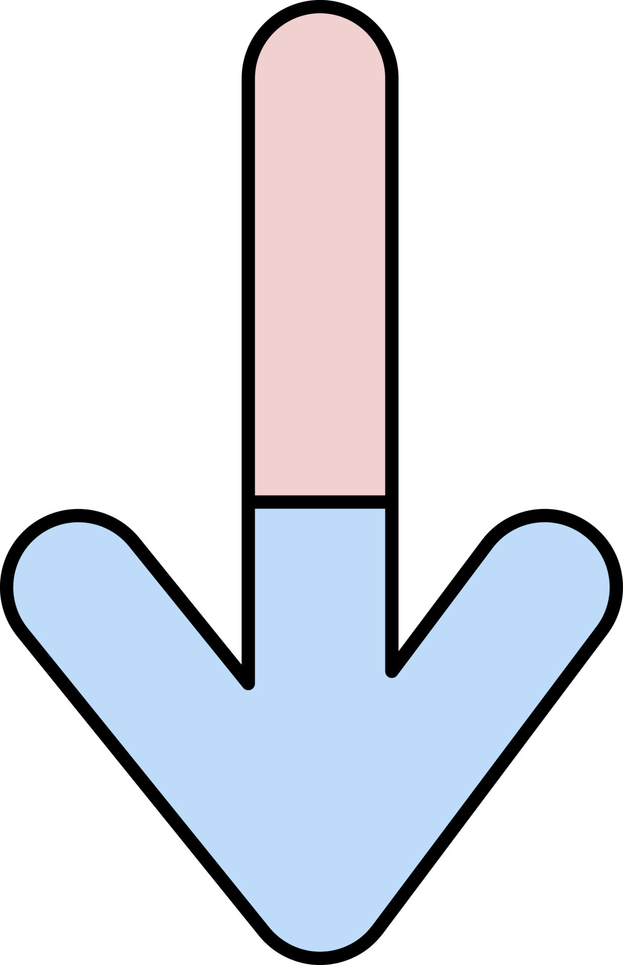 aislado abajo flecha icono en rosado y azul color. 24198619 Vector en Vecteezy