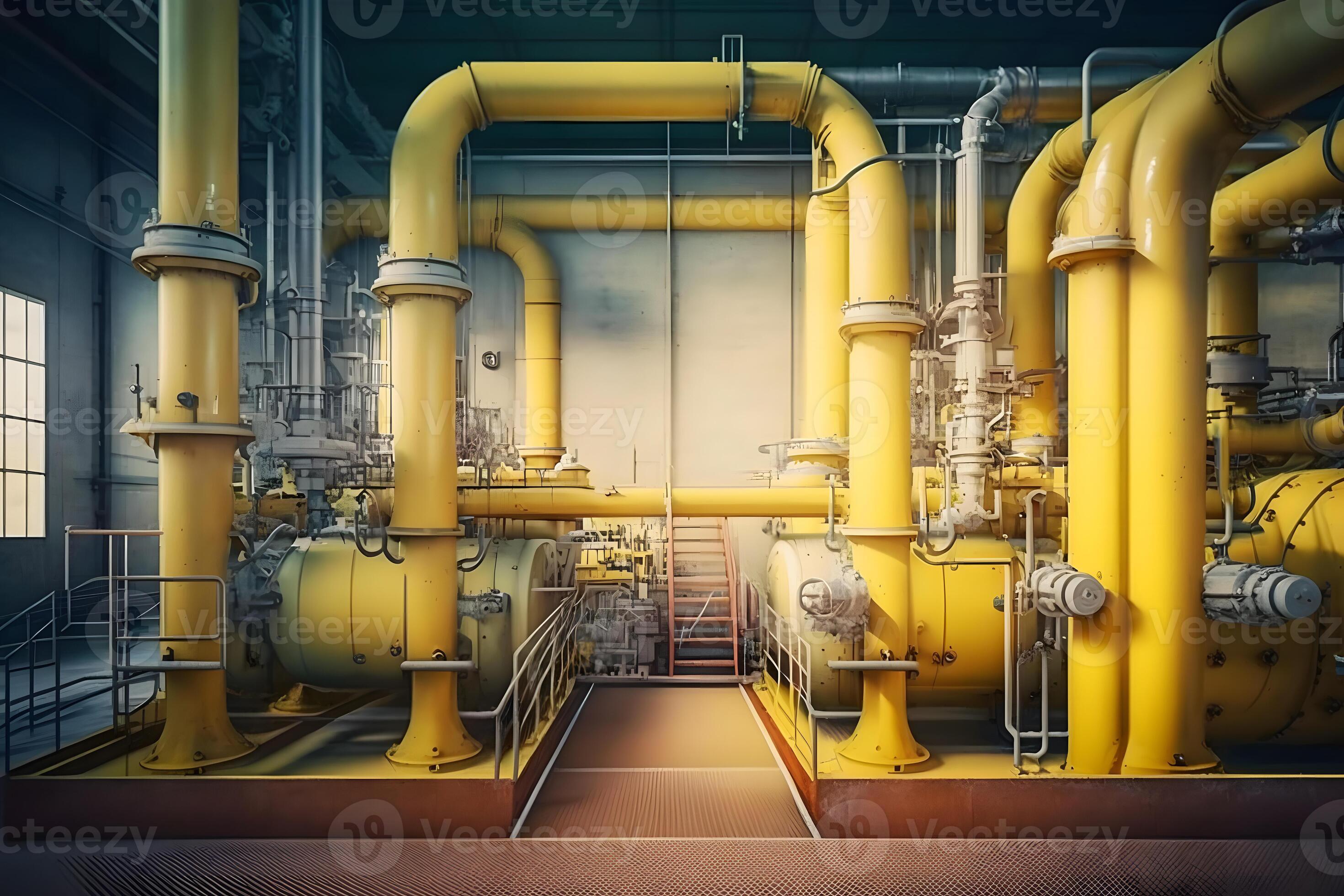Hot Water Boiler Boiler Room With A Heating System Neural Network Ai Generated 24199557 Stock