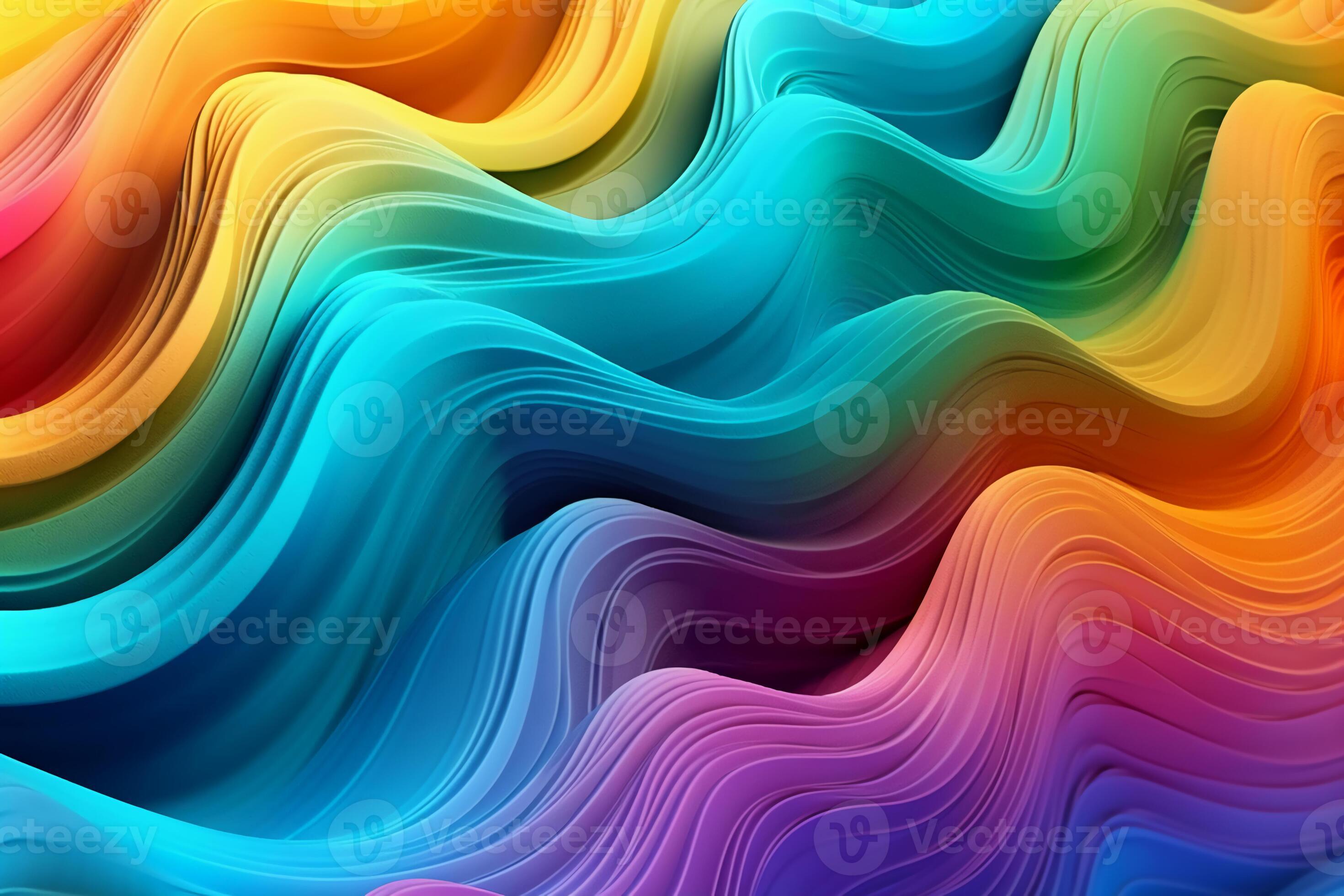 Colorful abstract wavy style background wallpaper. 24201095 Stock Photo ...