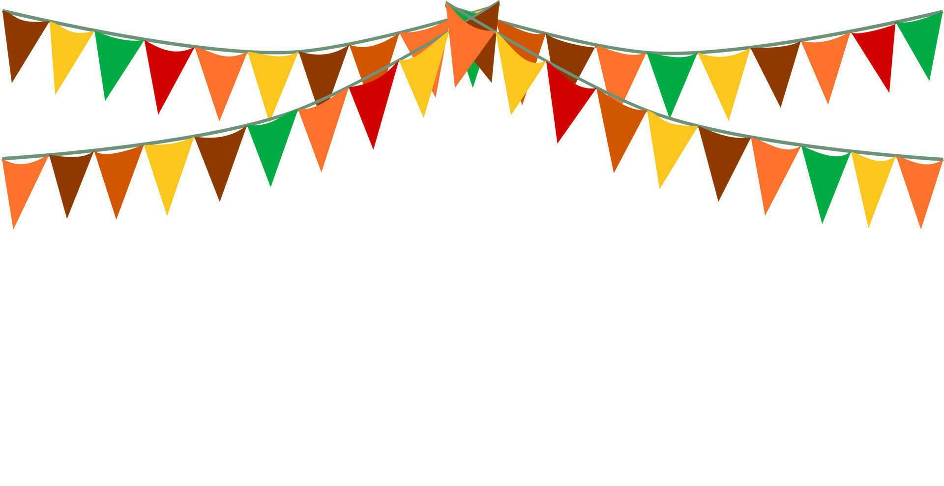 Bunting Triangles Flags Thank Giving, Fall Theme Banner on White ...