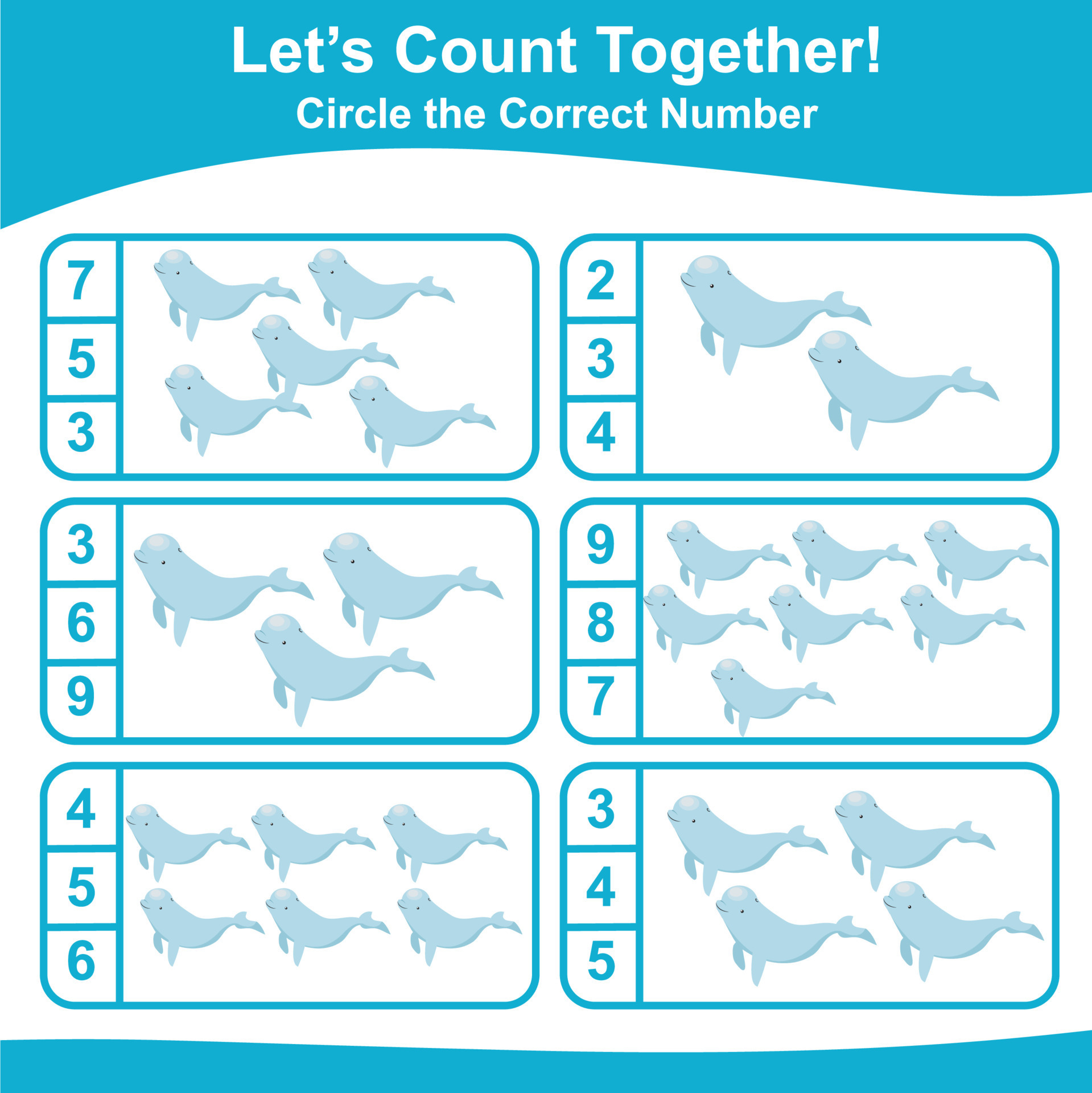 Lets count together worksheet. Educational printable math worksheet ...