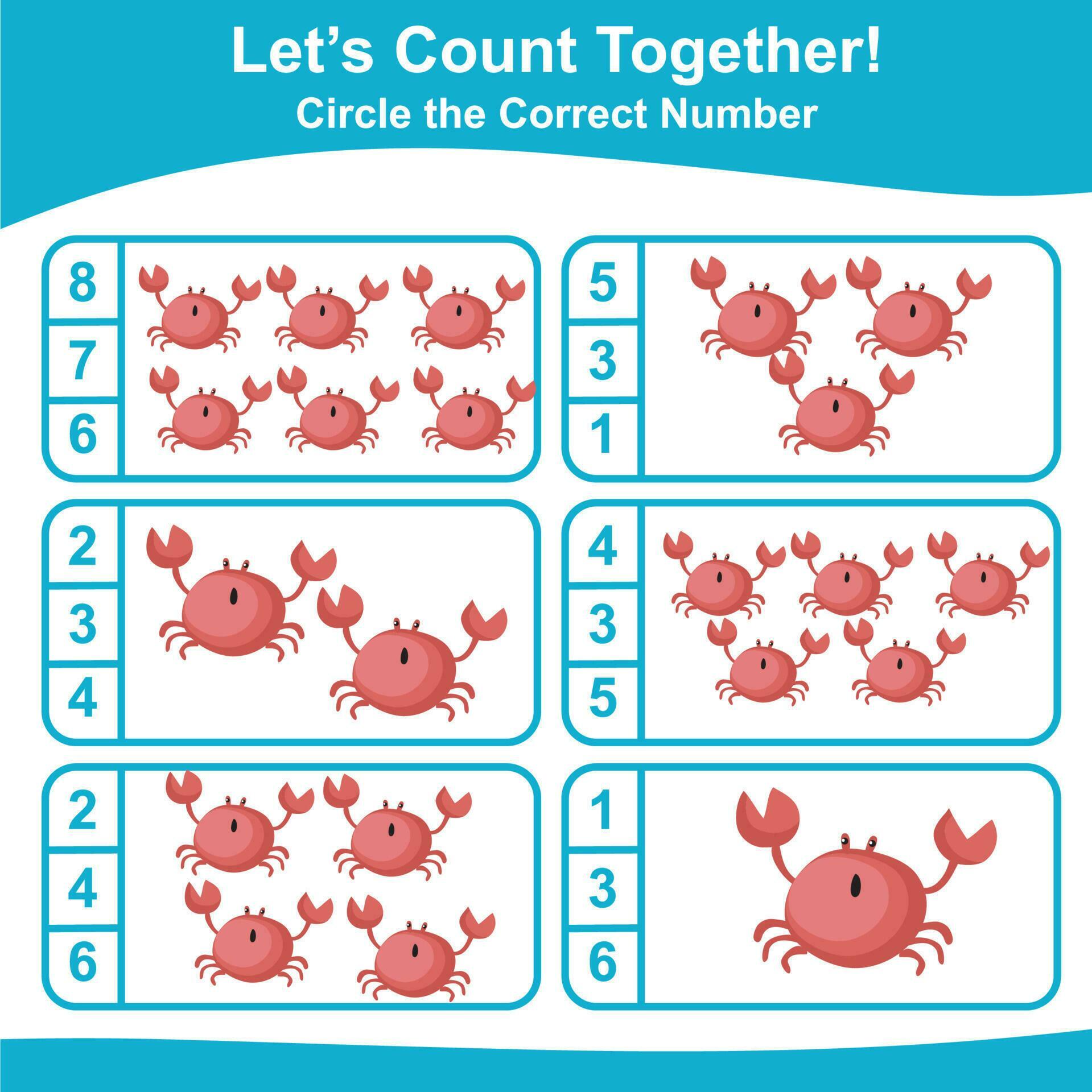 Lets count together worksheet. Educational printable math worksheet ...