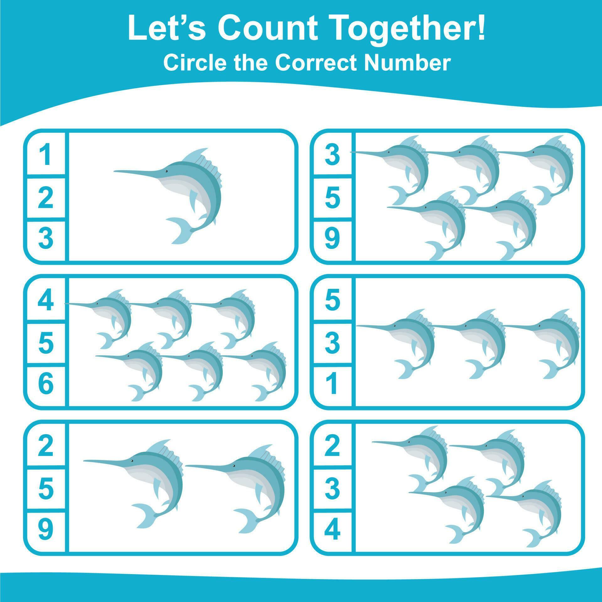 Lets count together worksheet. Educational printable math worksheet ...