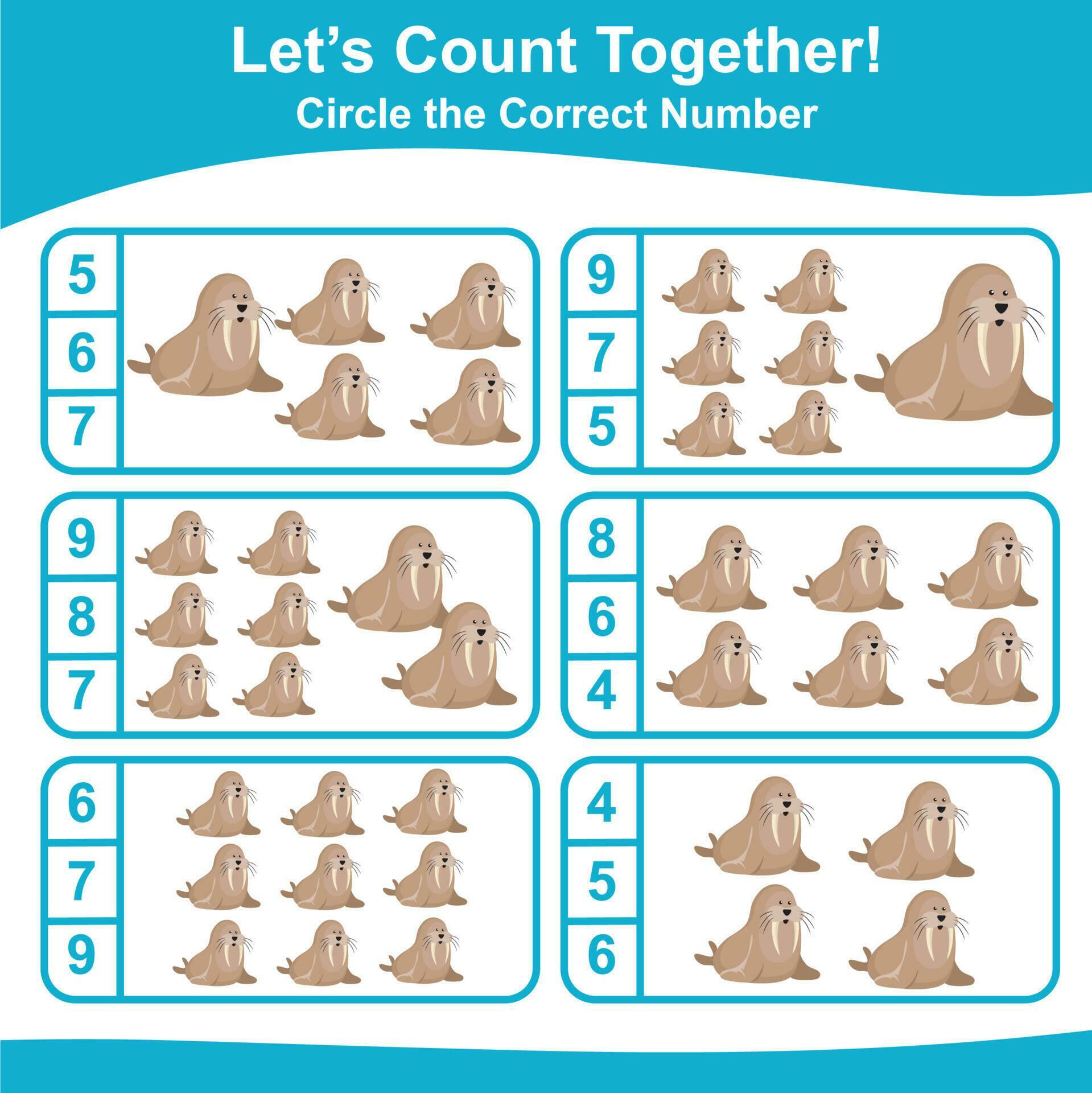 Lets count together worksheet. Educational printable math worksheet ...