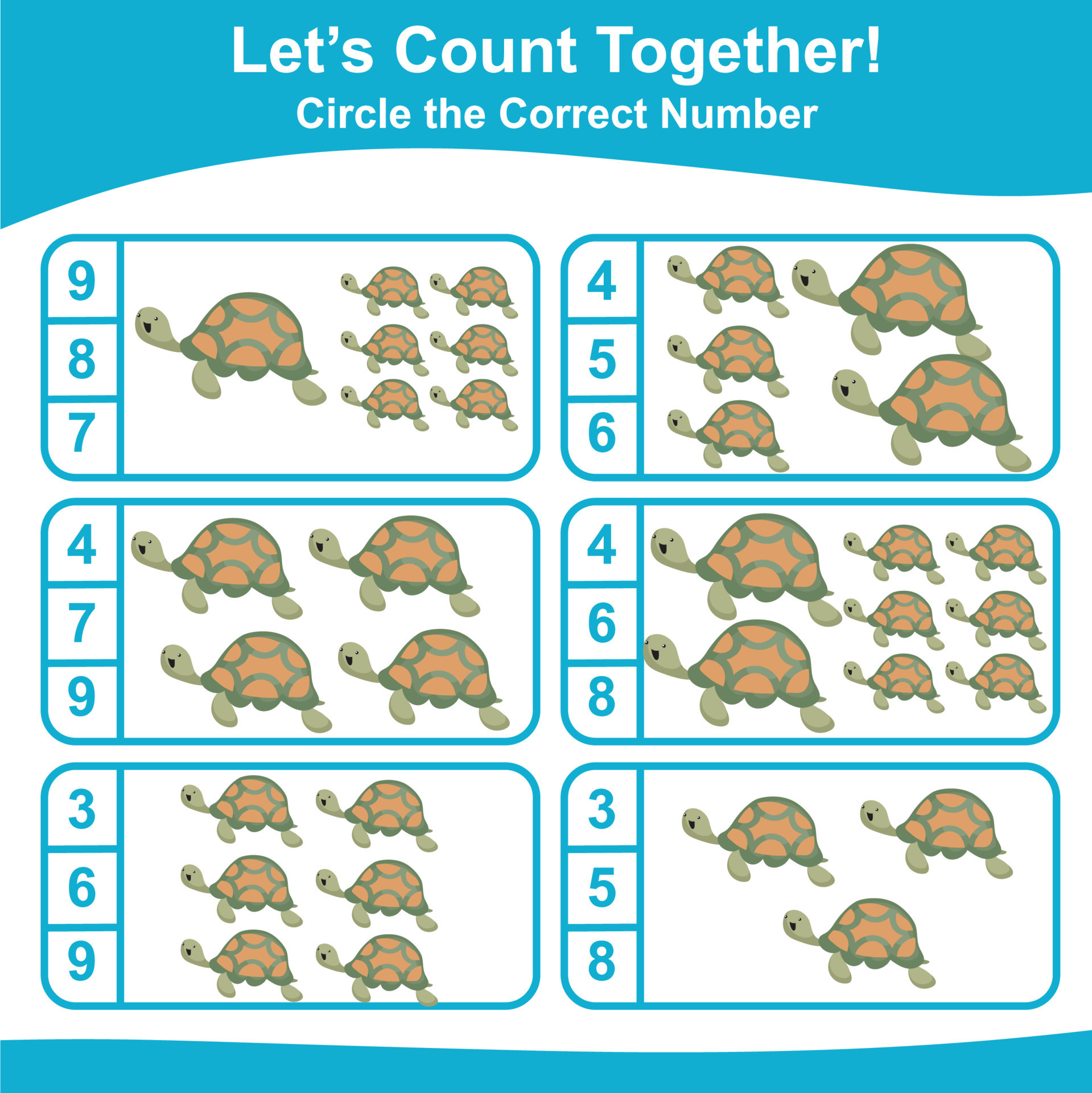 Lets count together worksheet. Educational printable math worksheet ...