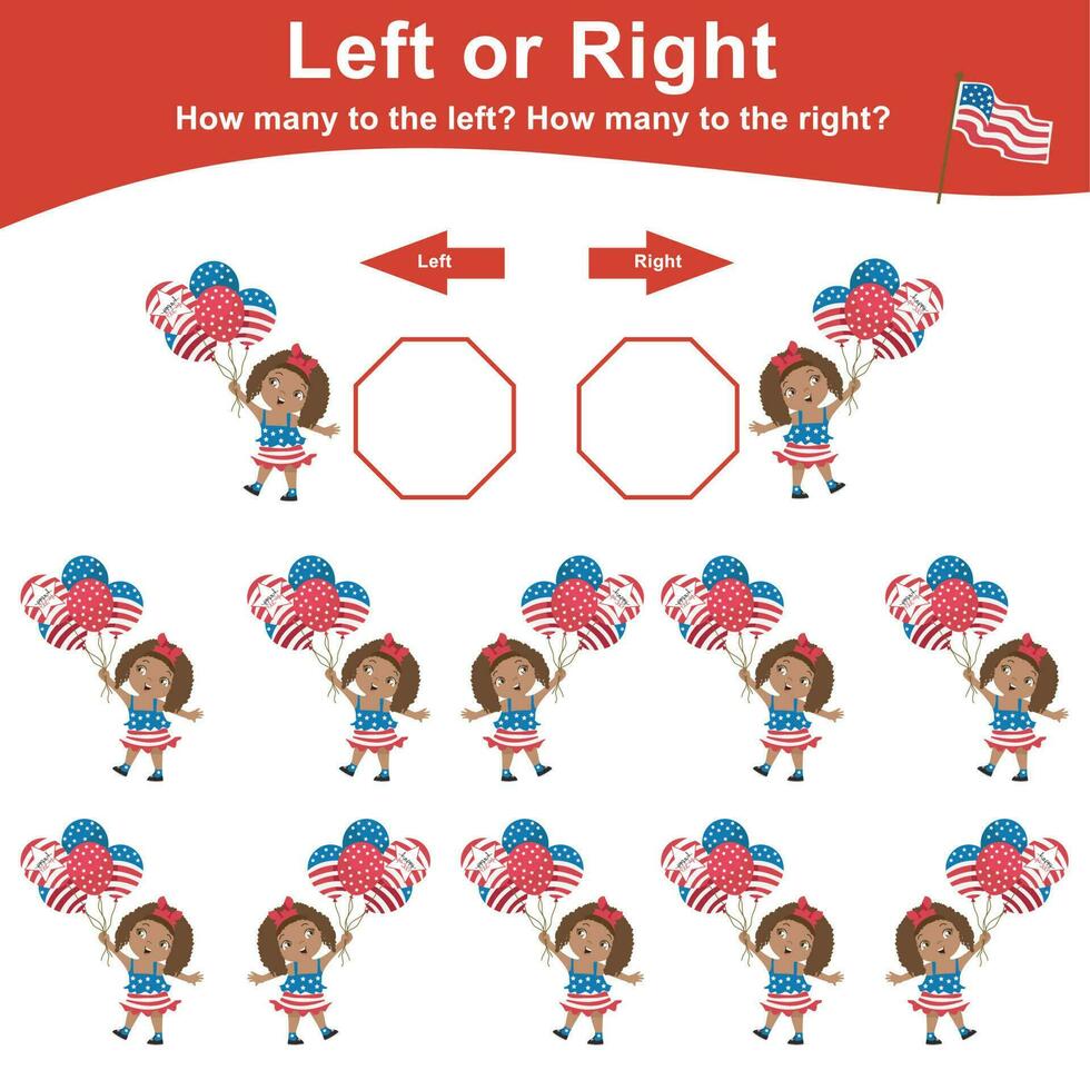 Mathematic activity page. Calculate and write the result. Left or Right ...