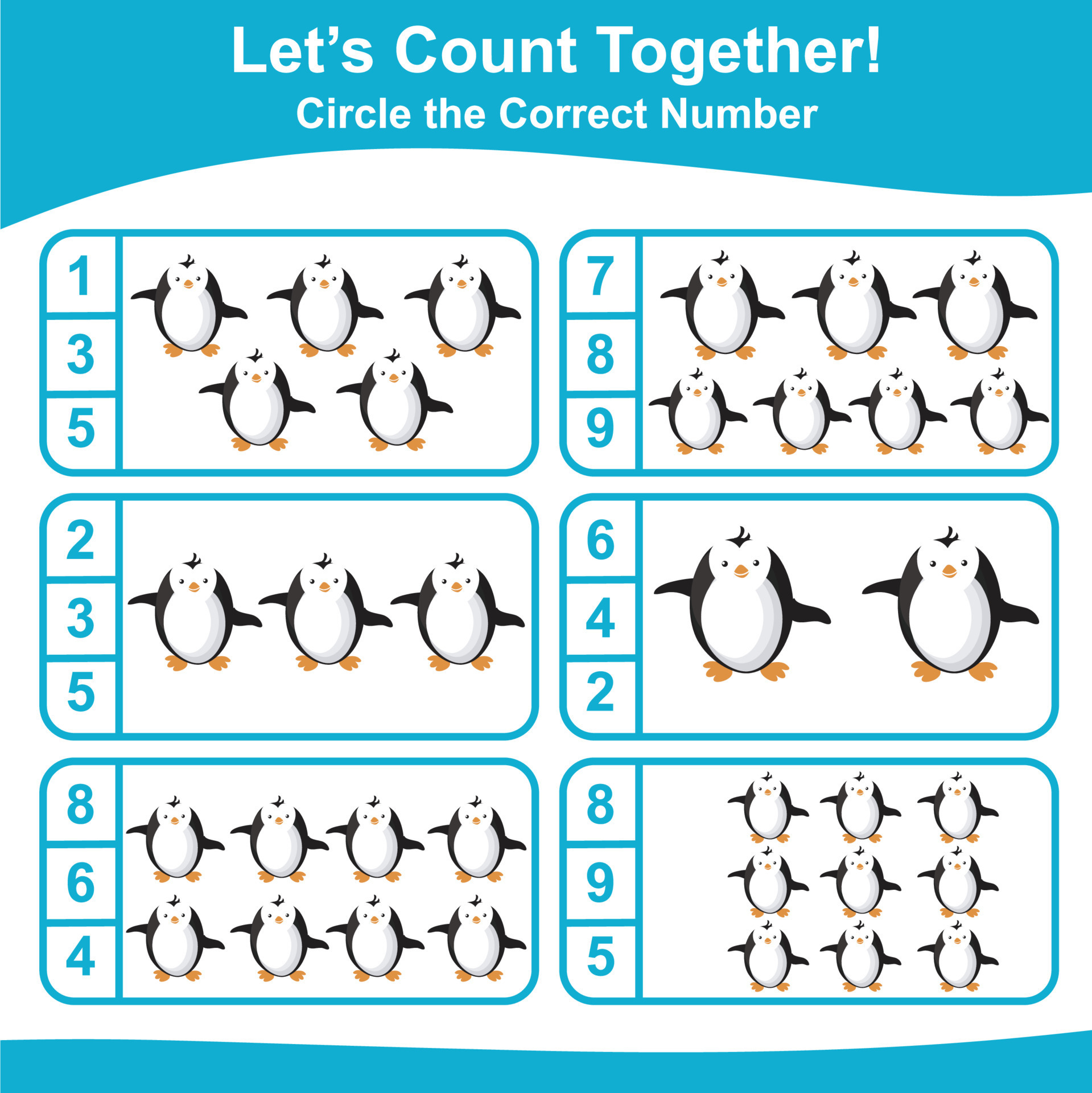 Lets count together worksheet. Educational printable math worksheet ...