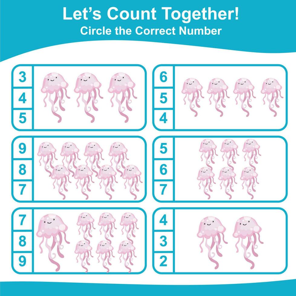 Lets count together worksheet. Educational printable math worksheet ...