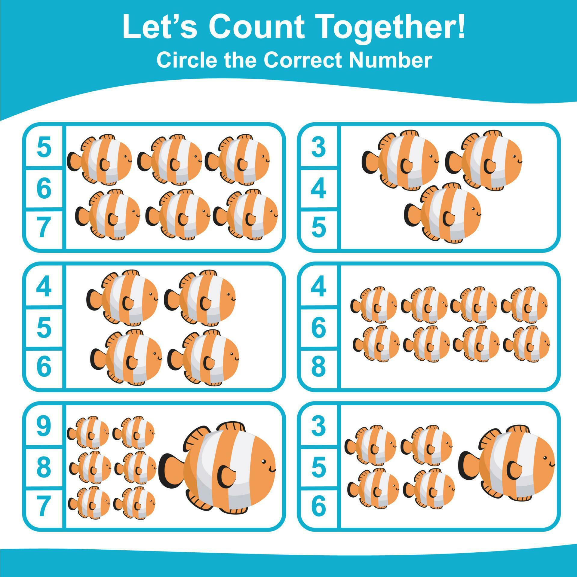 Lets count together worksheet. Educational printable math worksheet ...