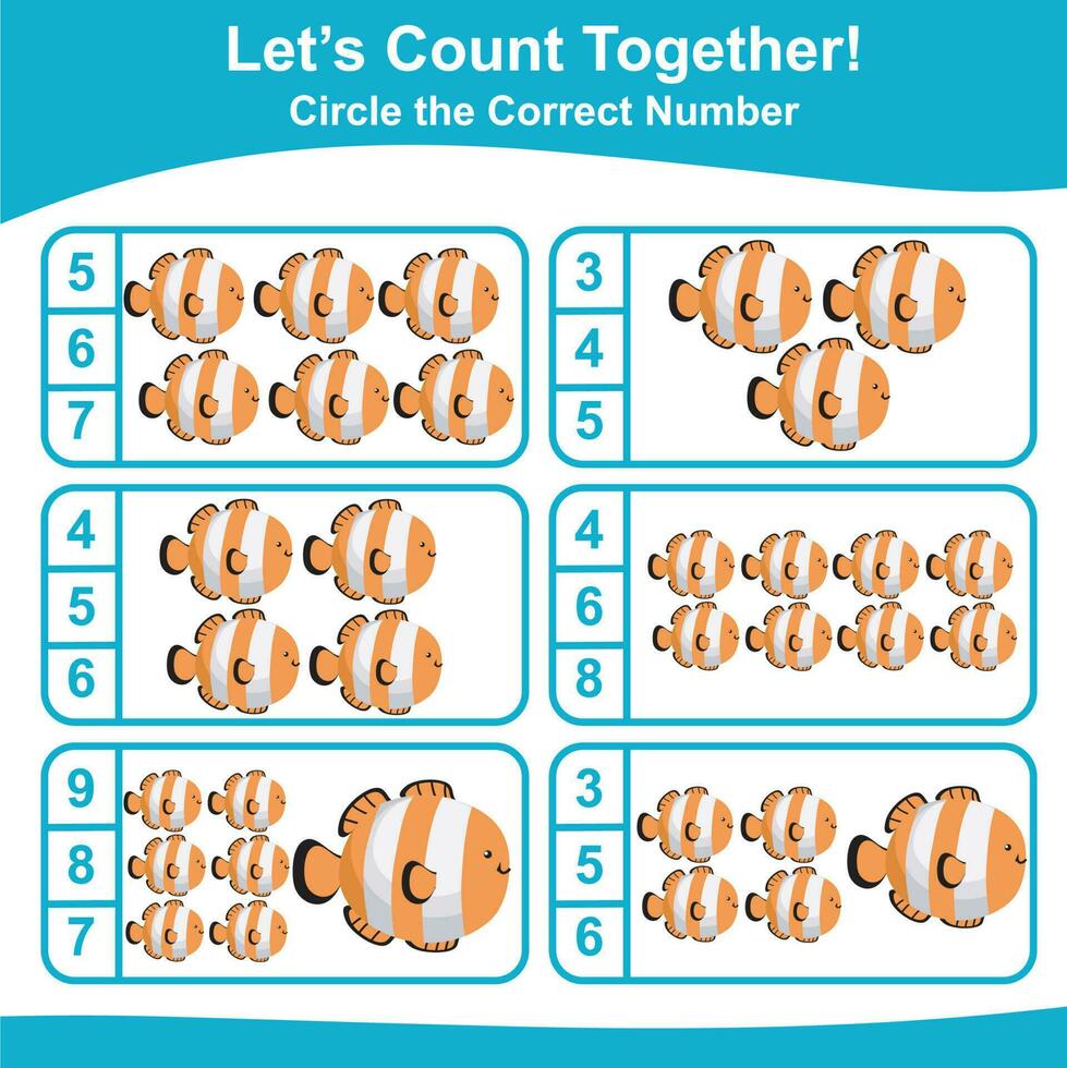 Lets count together worksheet. Educational printable math worksheet ...