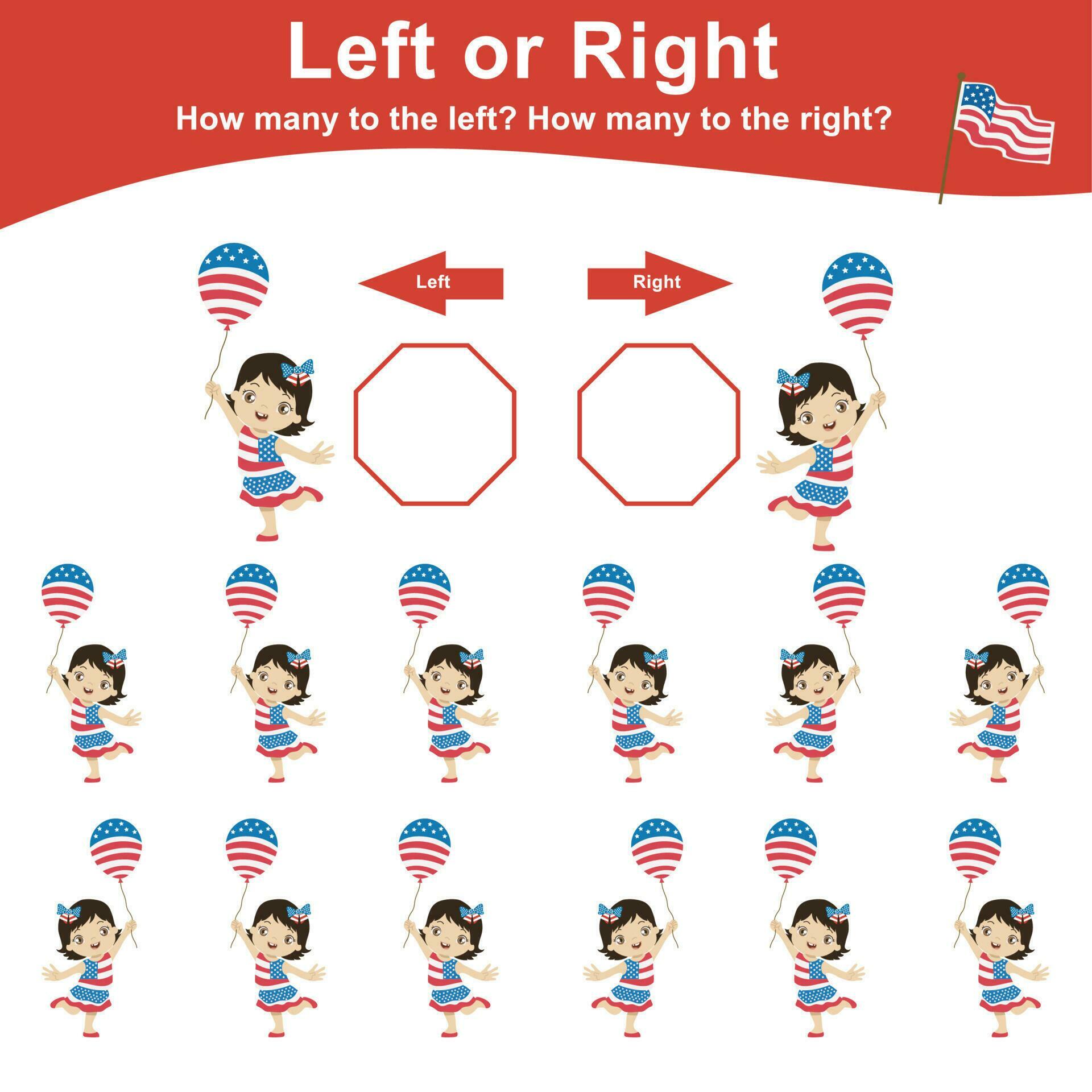 Mathematic activity page. Calculate and write the result. Left or Right ...
