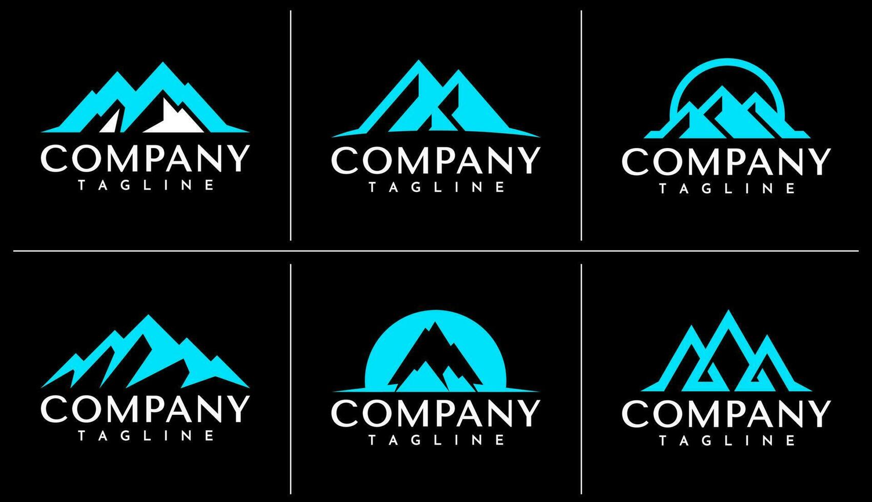 Minimalist abstract mountain logo design branding. Modern mountain peak ...