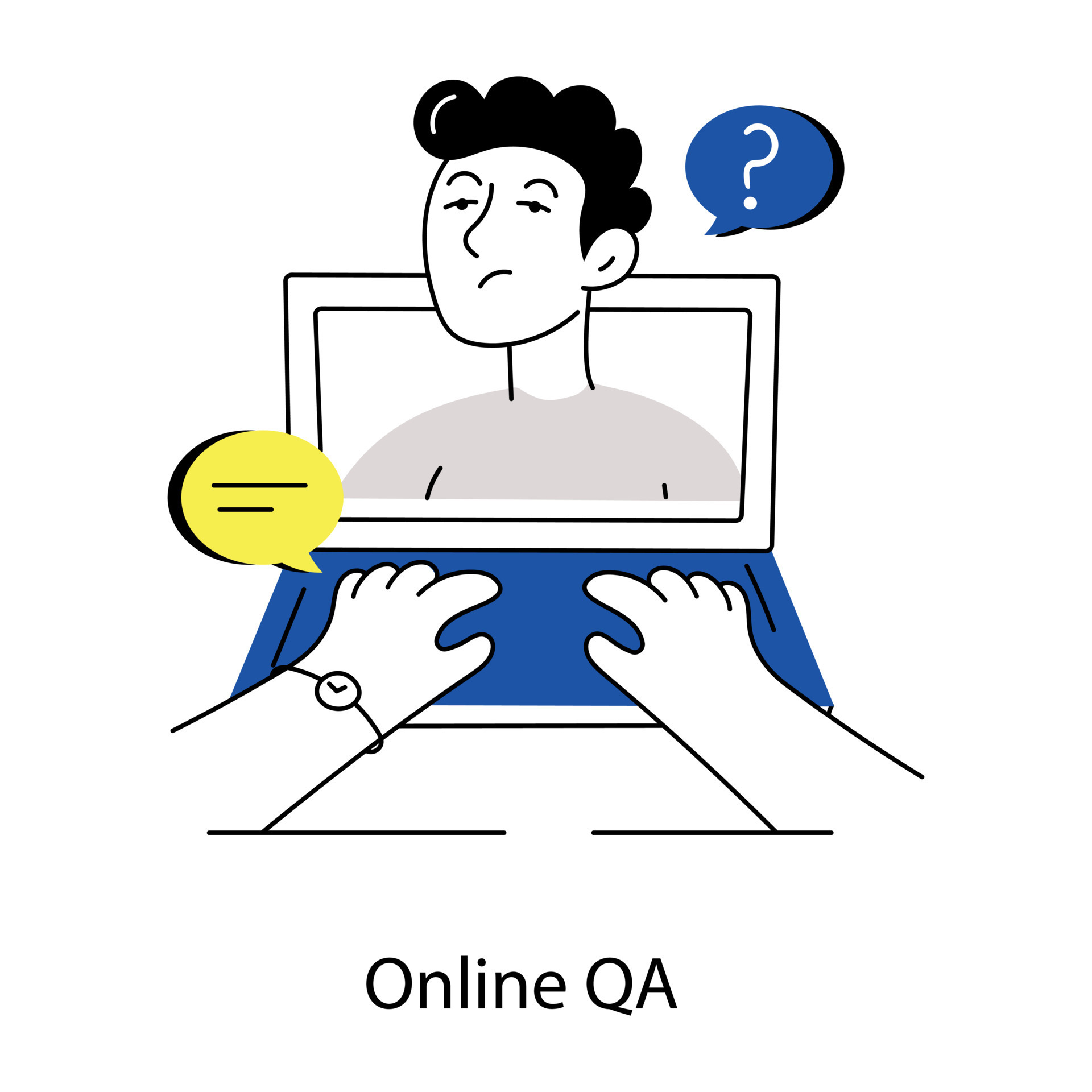 Trendy Online QA 24203955 Vector Art at Vecteezy