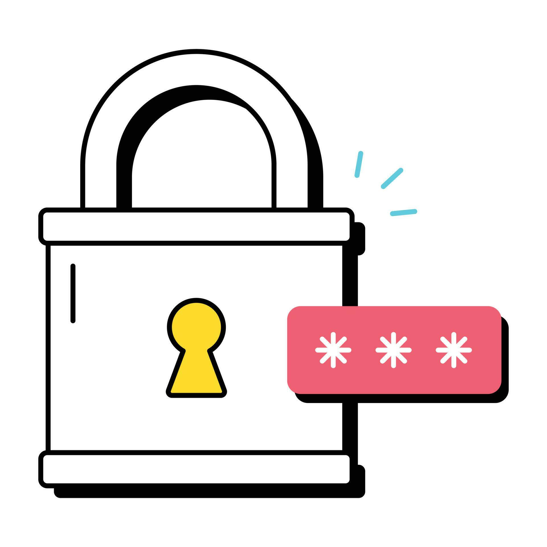 Trendy Password Lock 24203976 Vector Art At Vecteezy