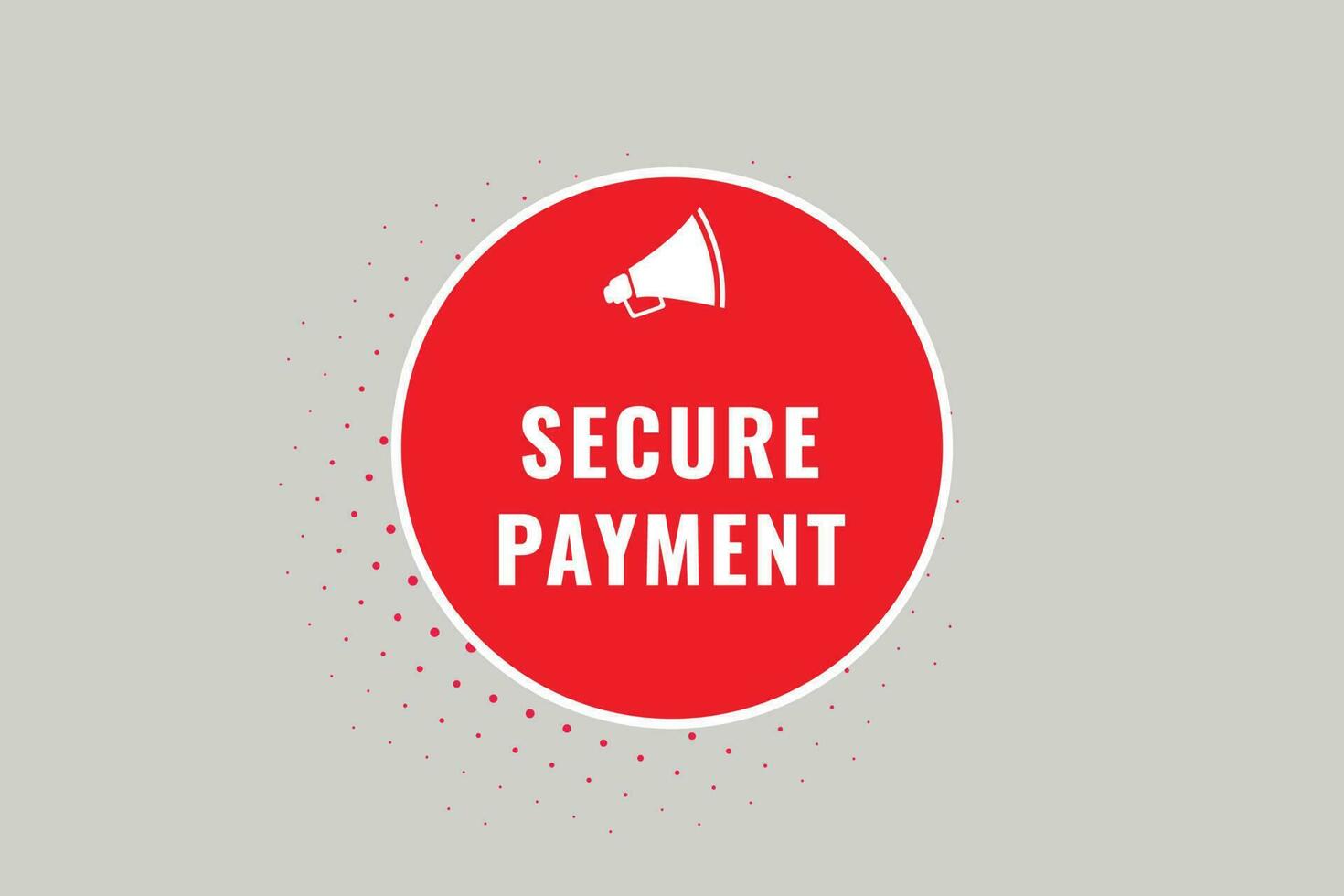 Secure Payment Button Speech Bubble Banner Label Secure Payment