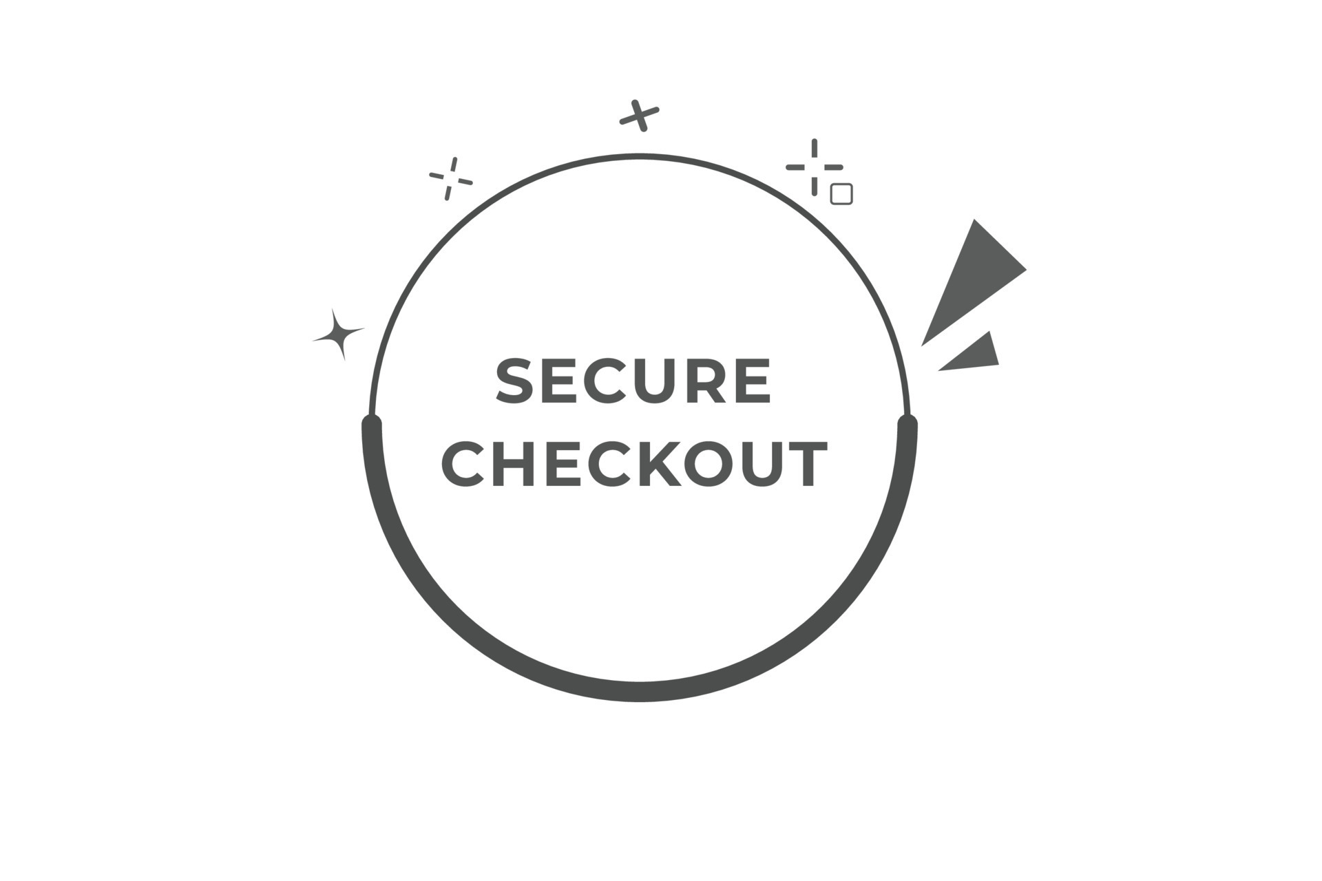 Secure Checkout Button Speech Bubble Banner Label Secure Checkout 24205160 Vector Art At Vecteezy