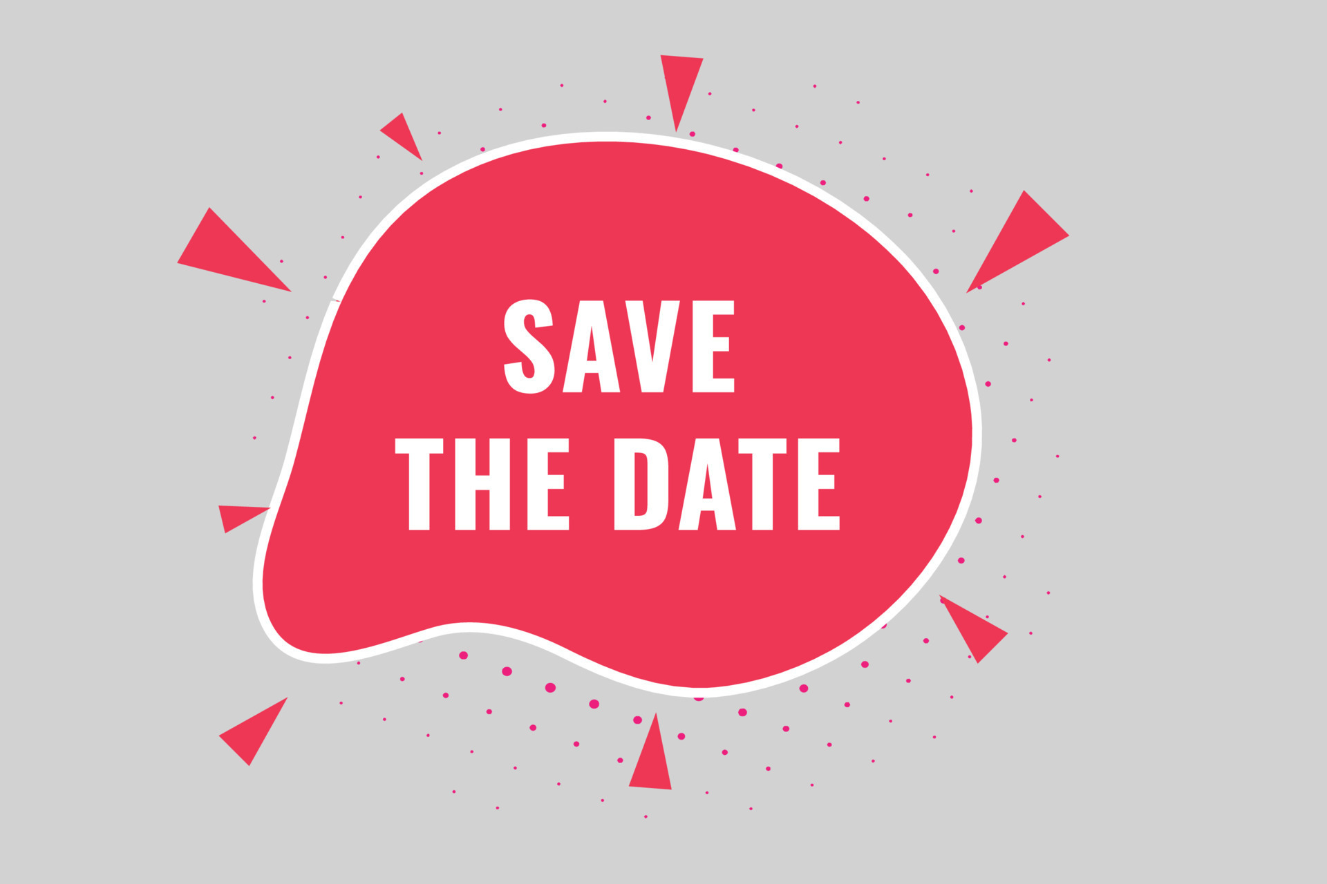 Save The Date Button Speech Bubble Banner Label Save The Date 6448