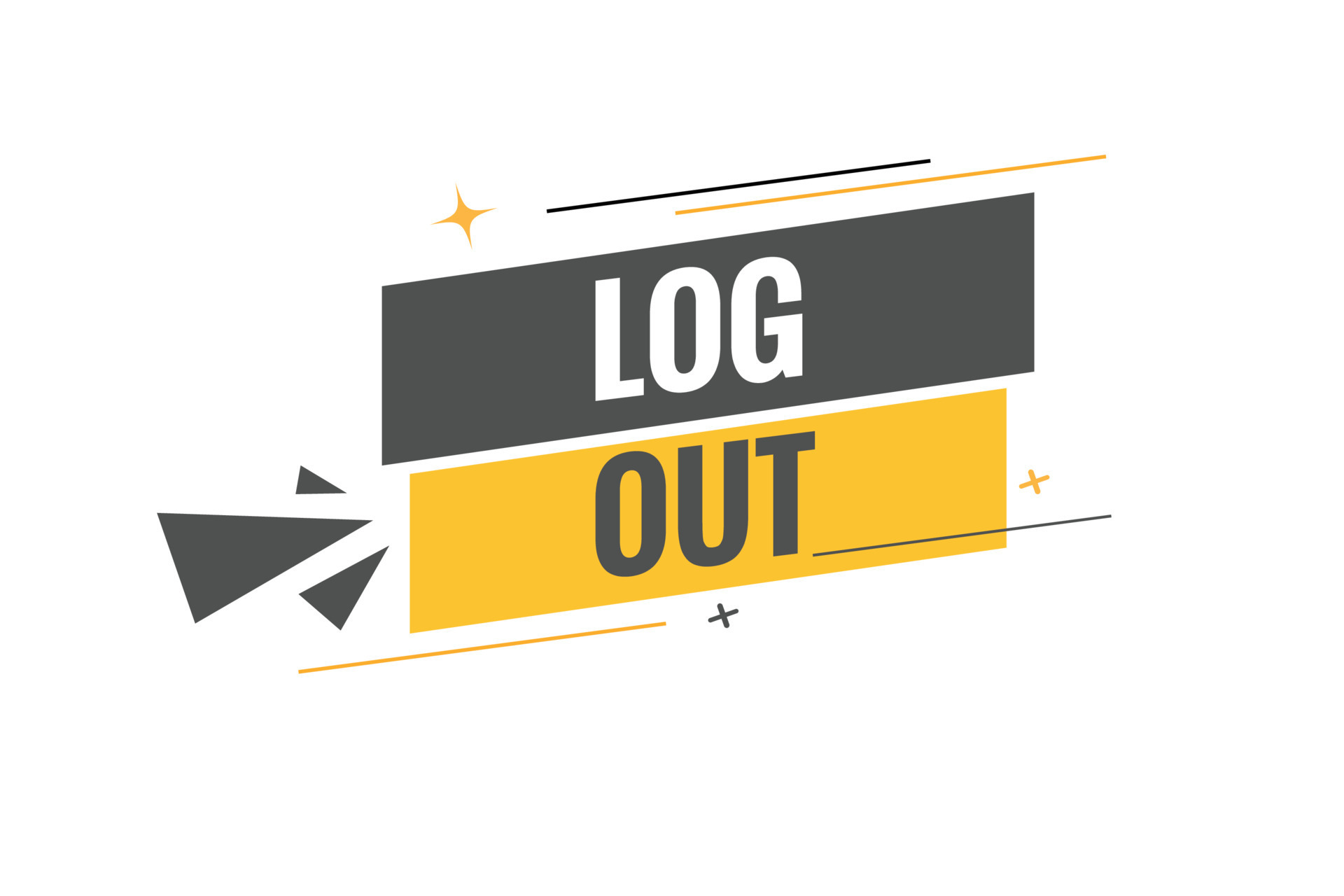 Log Out Button. Speech Bubble, Banner Label Log Out 24205332 Vector Art ...