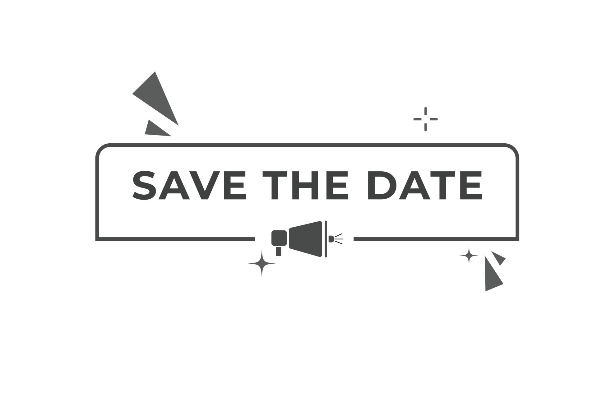 Save The Date Button Speech Bubble Banner Label Save The Date 6695