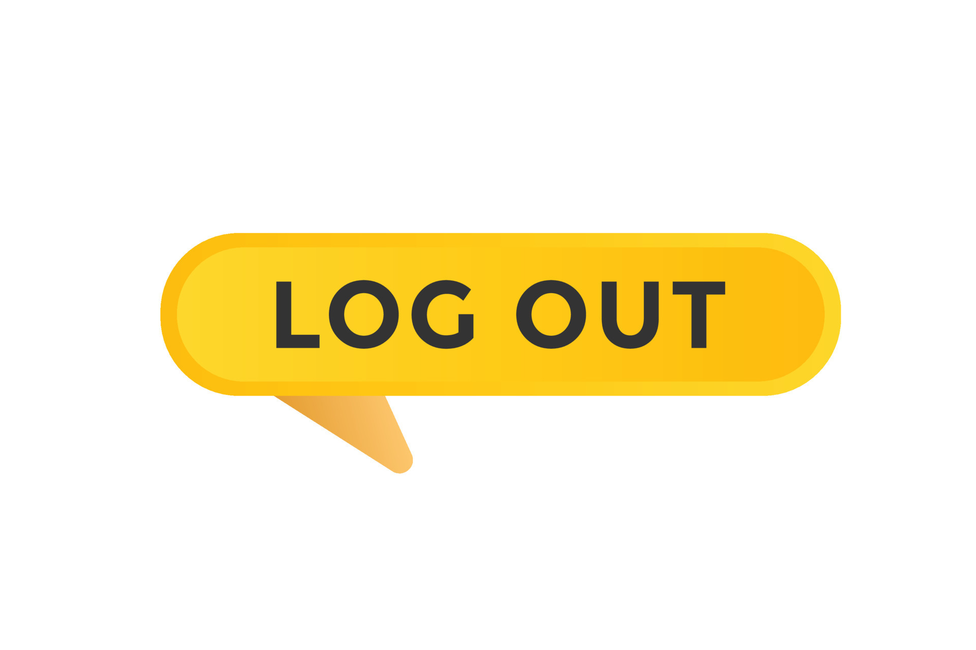 Log Out Button. Speech Bubble, Banner Label Log Out 24205404 Vector Art ...