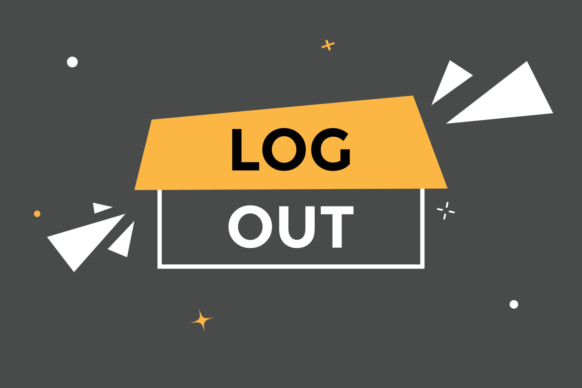 Log Out Button. Speech Bubble, Banner Label Log Out 24205820 Vector Art ...