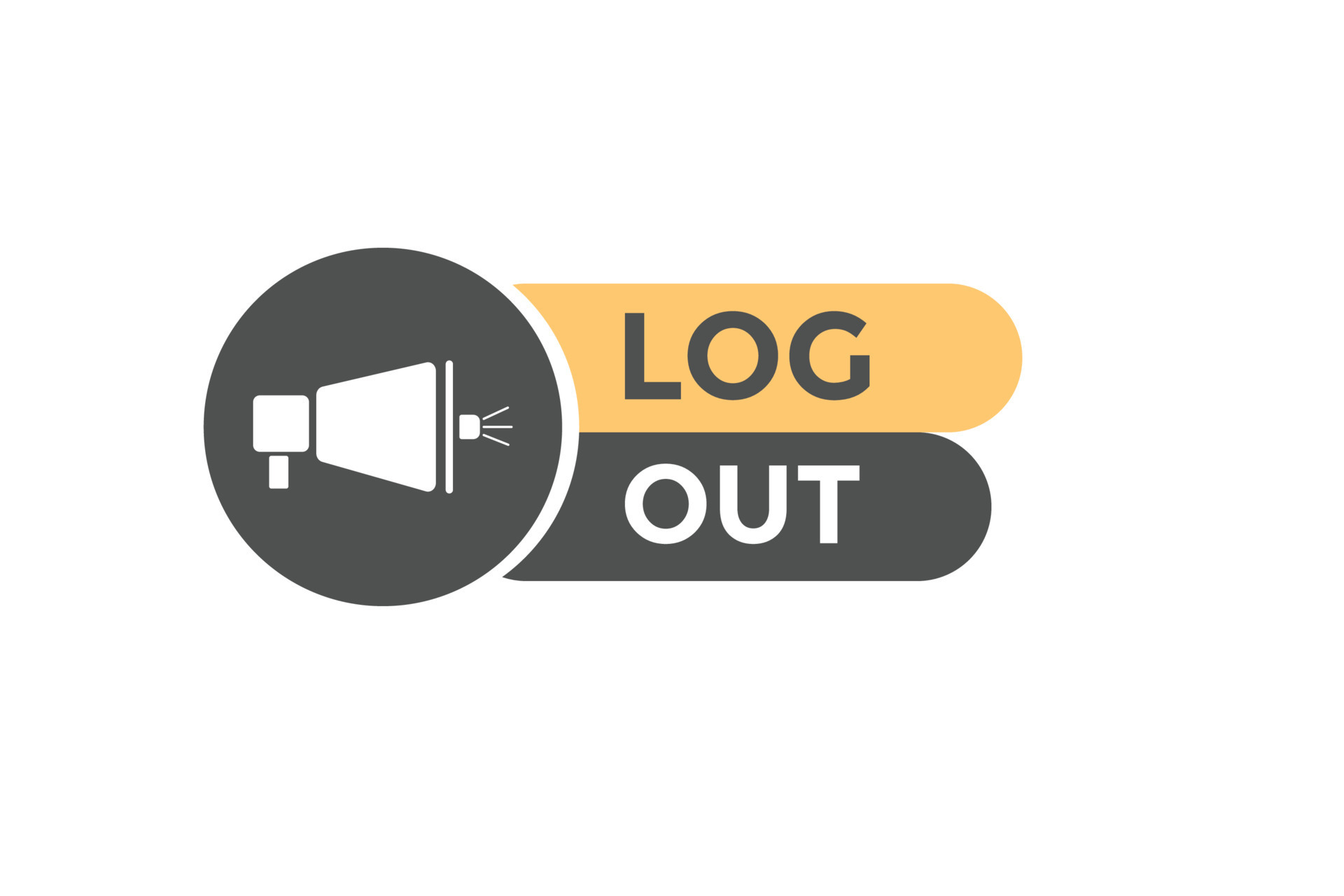 Log Out Button. Speech Bubble, Banner Label Log Out 24205998 Vector Art ...