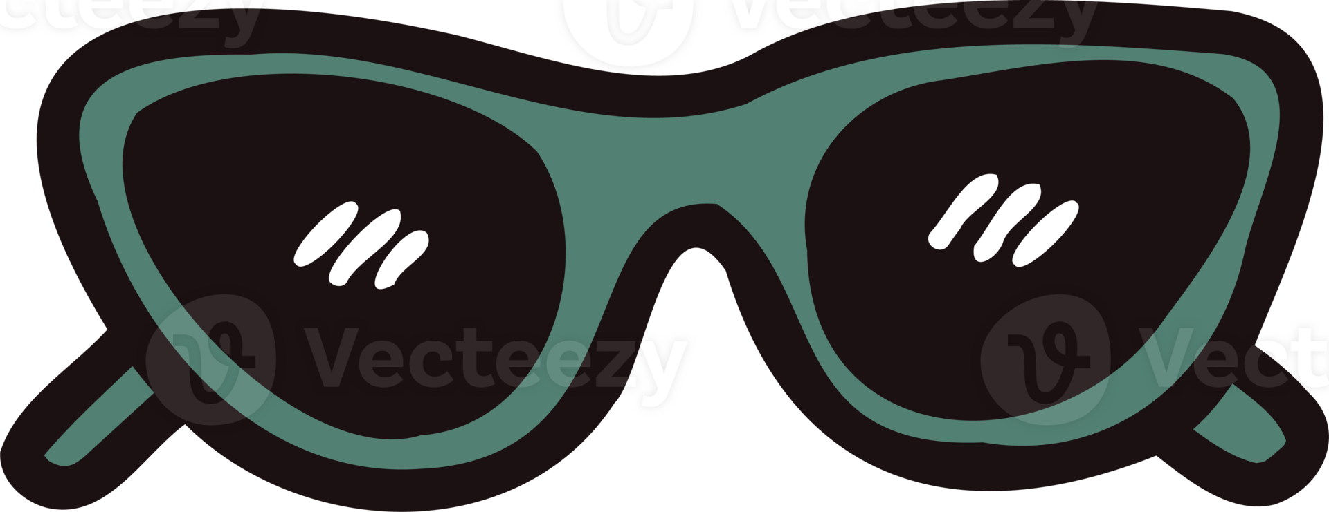 Hand Drawn Sunglasses In Doodle Style 24206677 Png