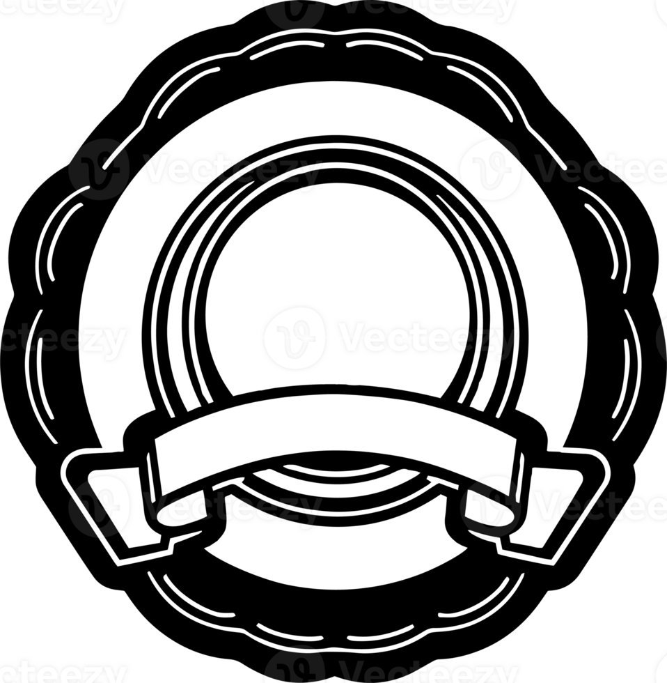 Vintage Logo In Flat Line Art Style 24207267 Png