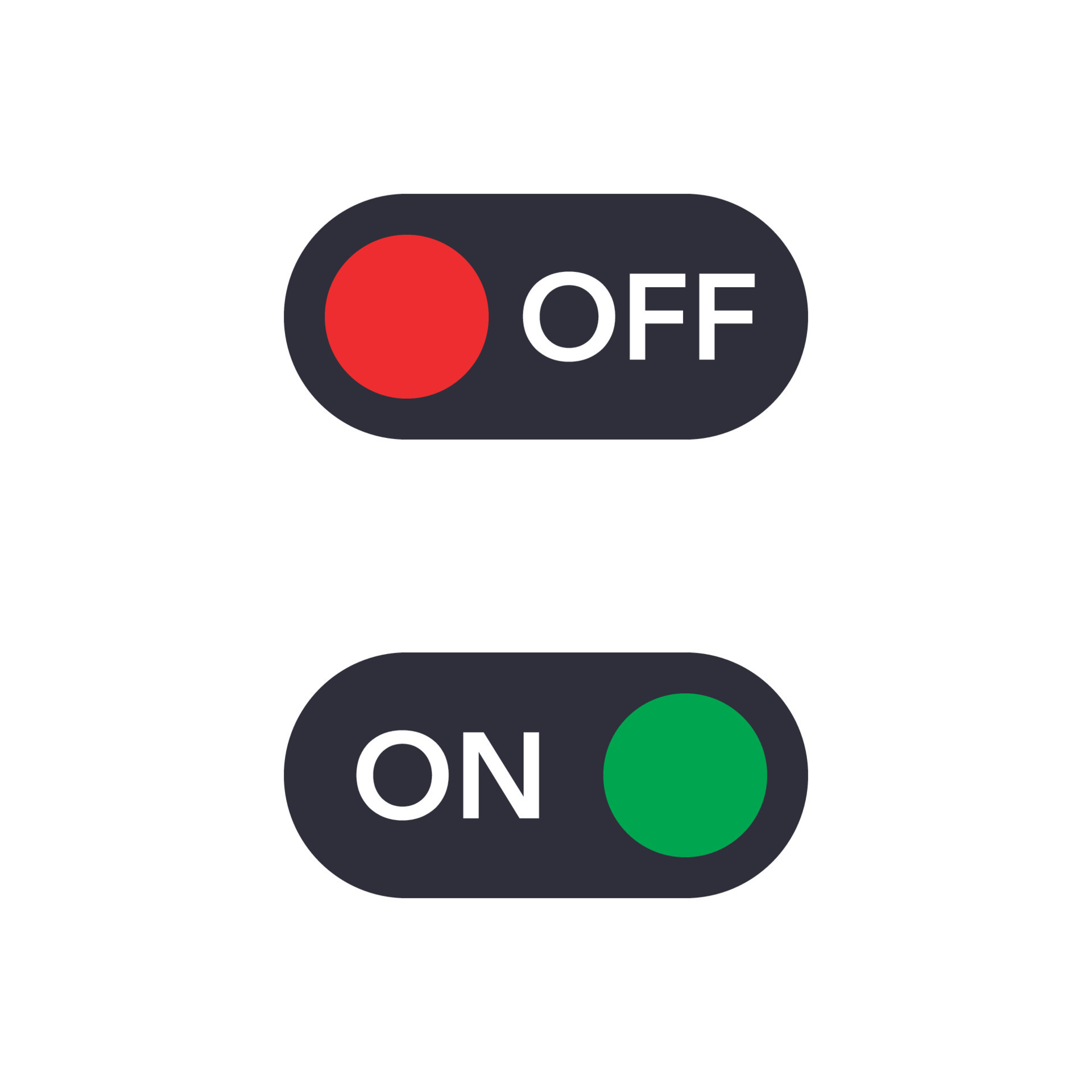 Switch button or turn on turn off power 24208716 Vector Art at Vecteezy