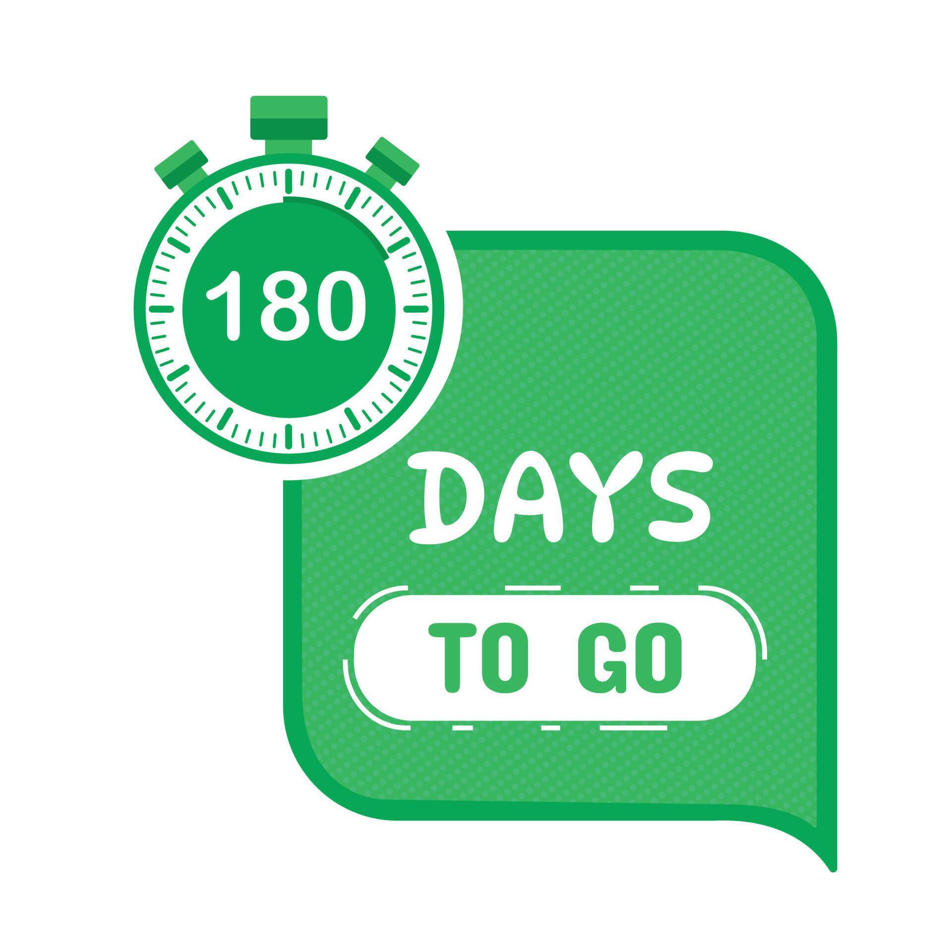 180 days to go countdown timer design clock icon 24209952 Vector Art at ...