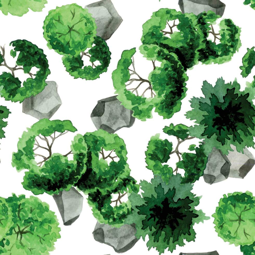 Watercolor Trees Plan