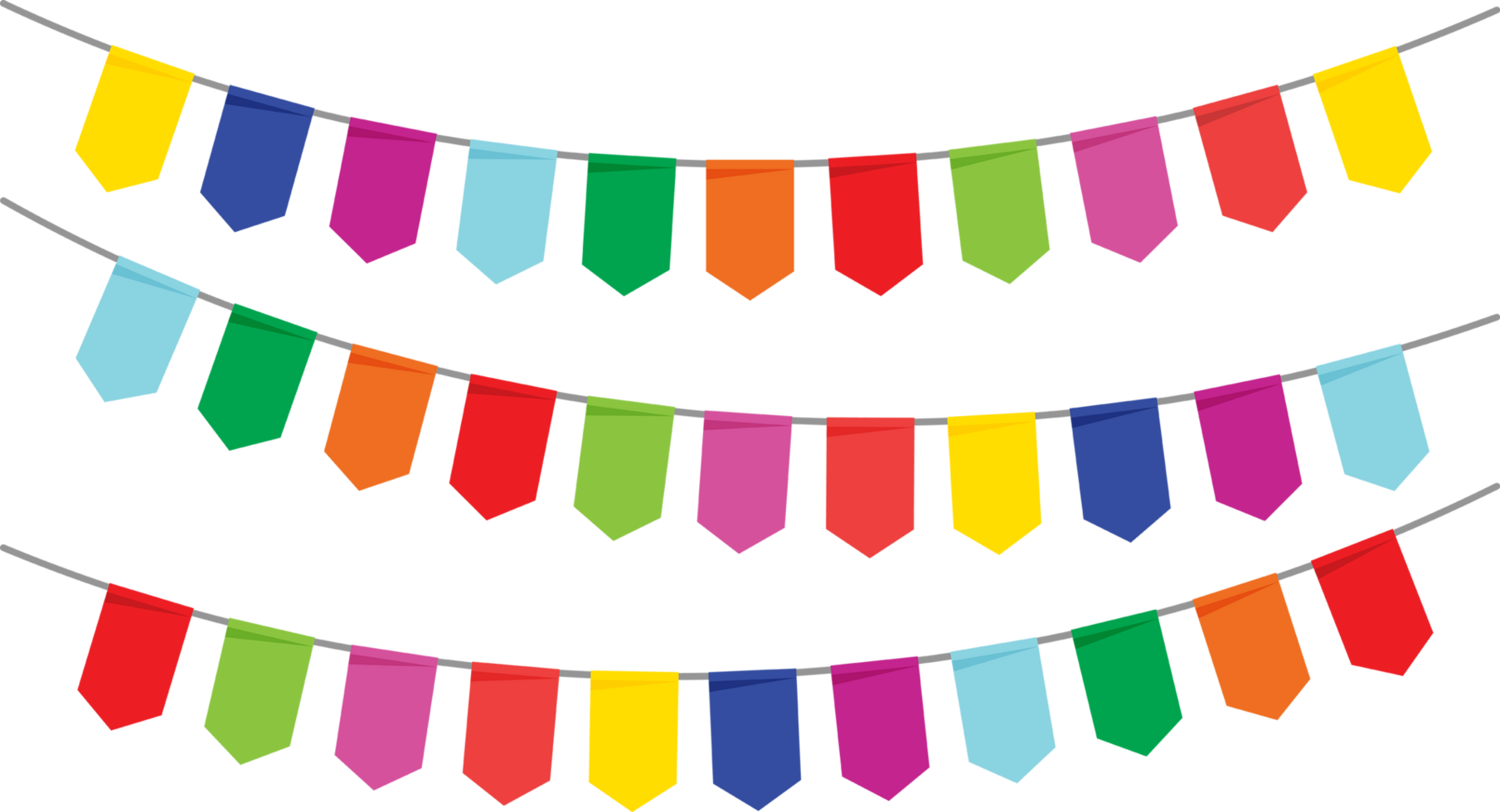 Illustration Of Colorful Festival Banner Flags 24213093 Png