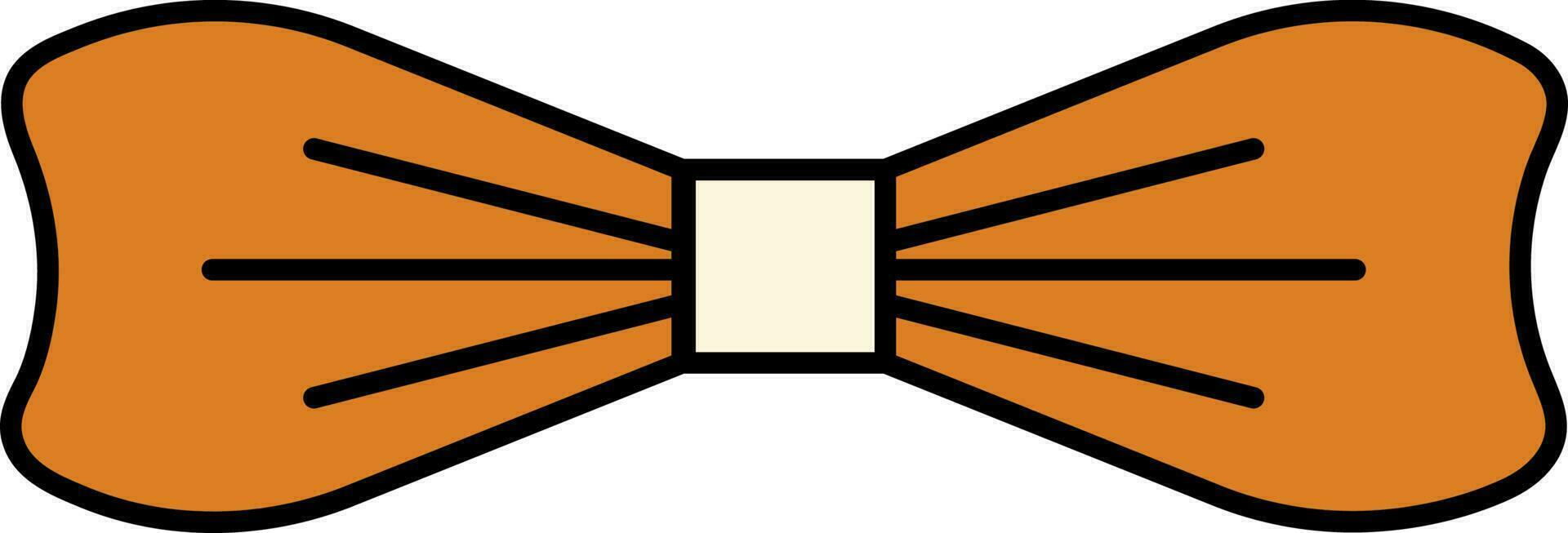 Orange Illustration Of Bow Tie Flat Icon. 24214696 Vector Art at Vecteezy