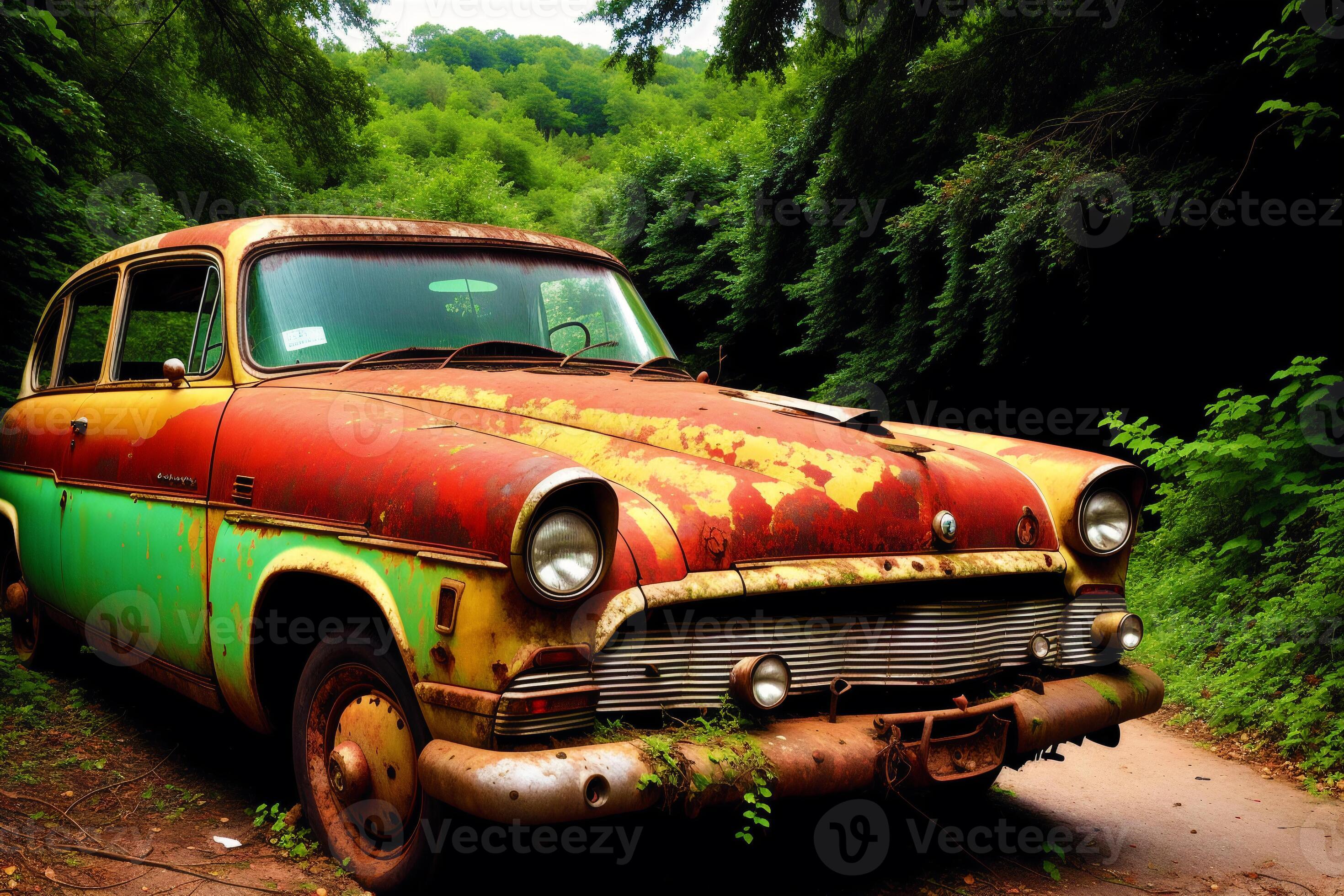 Abandoned Cars. Forgotten Relics. Capturing the Beauty of Abandoned Cars. 24216937 Stock Photo ...