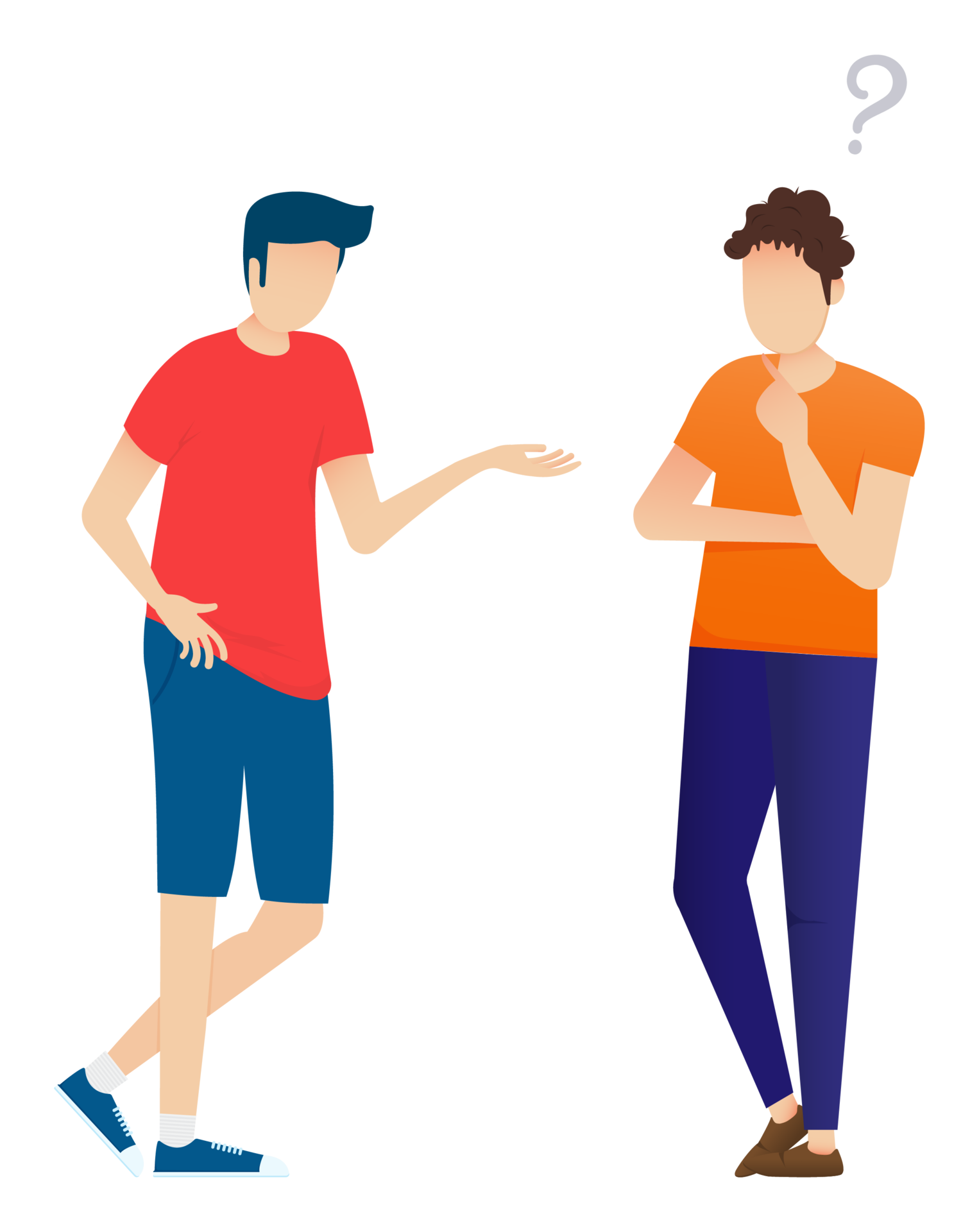 Man talking with question mark. People solve problem 24218002 PNG Man talking with question mark. People solve problem 24218002 PNG
