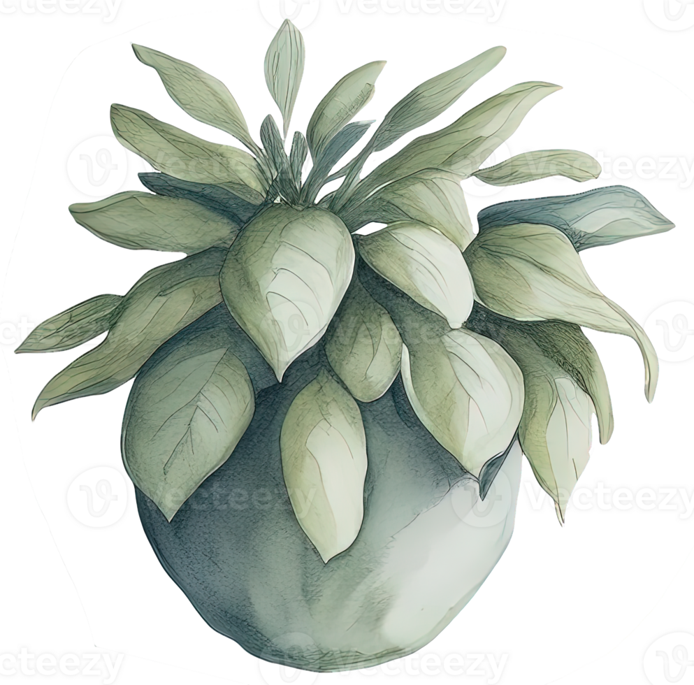 Watercolor House plant. 24218046 PNG