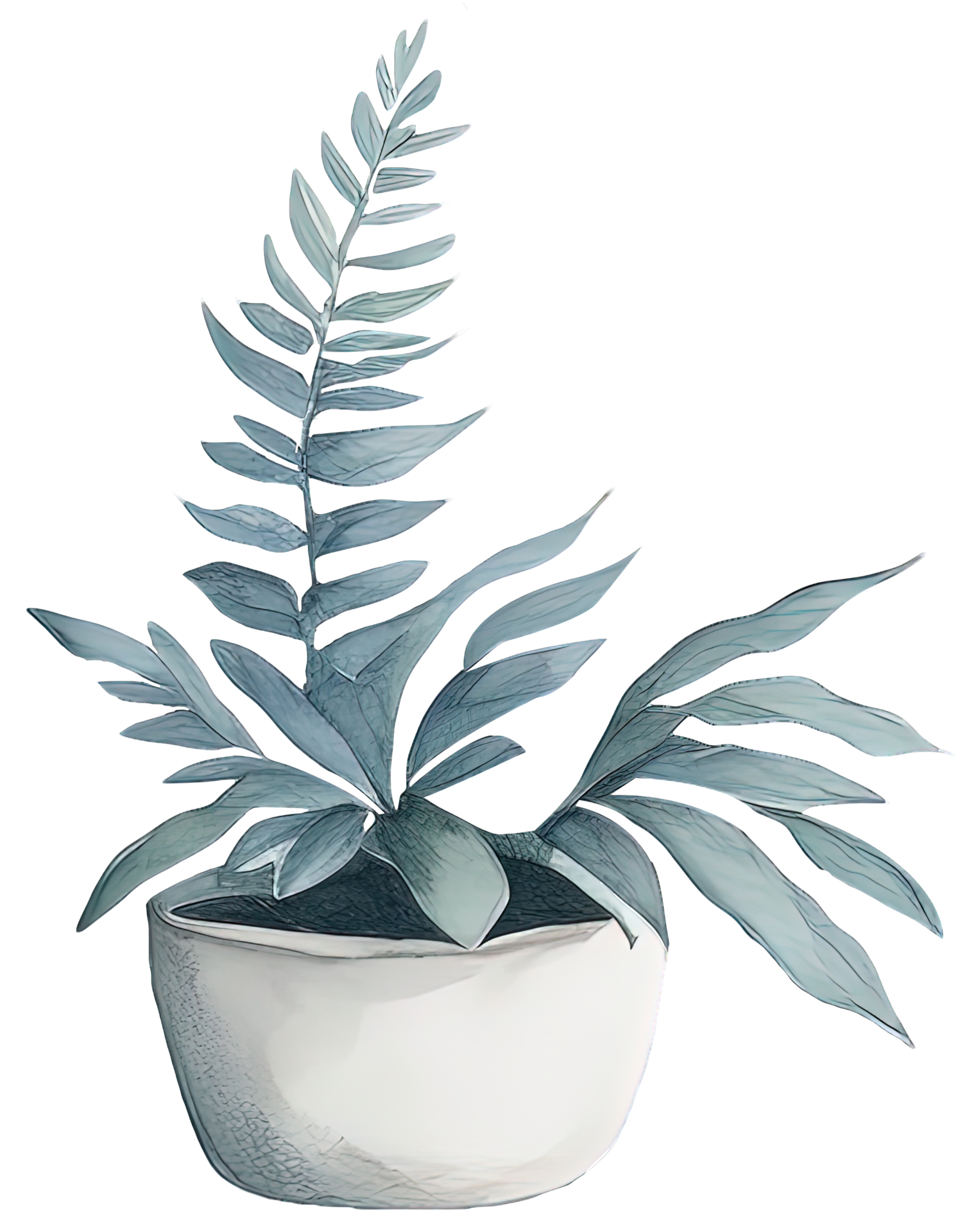 Watercolor House plant. 24218052 PNG