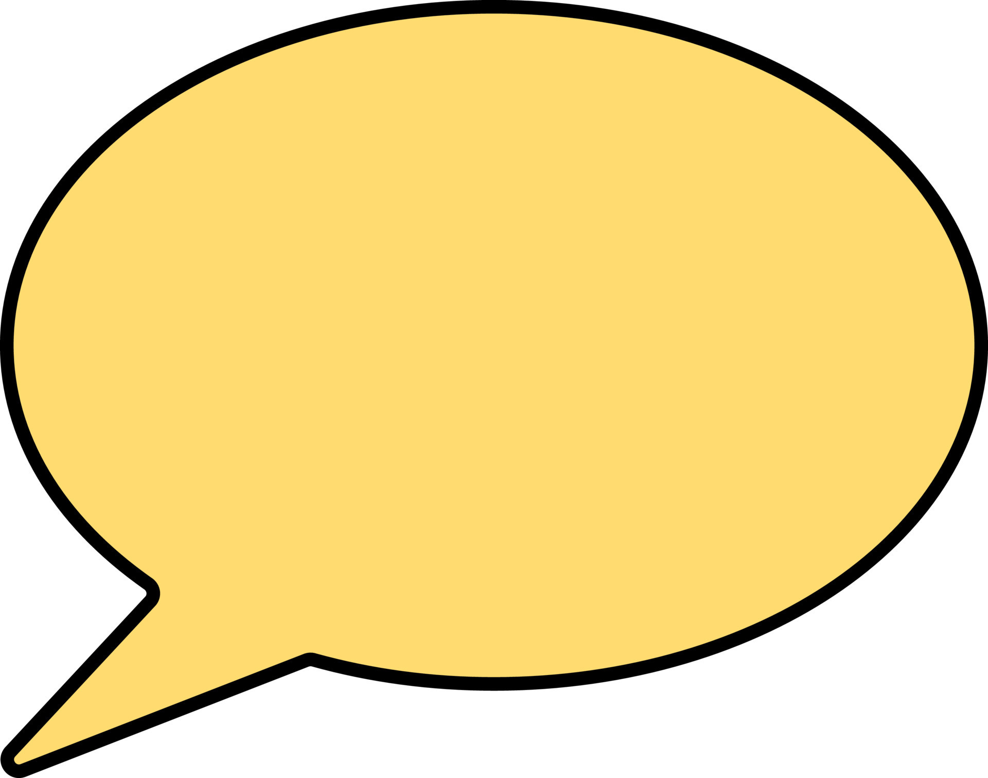 Blank Message Bubble Icon In Yellow Color. 24218184 Vector Art at Vecteezy