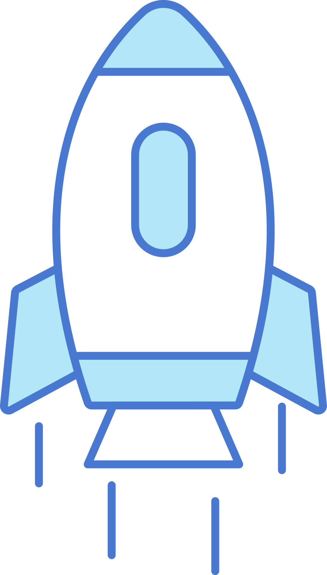 Blue And White Rocket Icon Or Symbol. 24218856 Vector Art at Vecteezy
