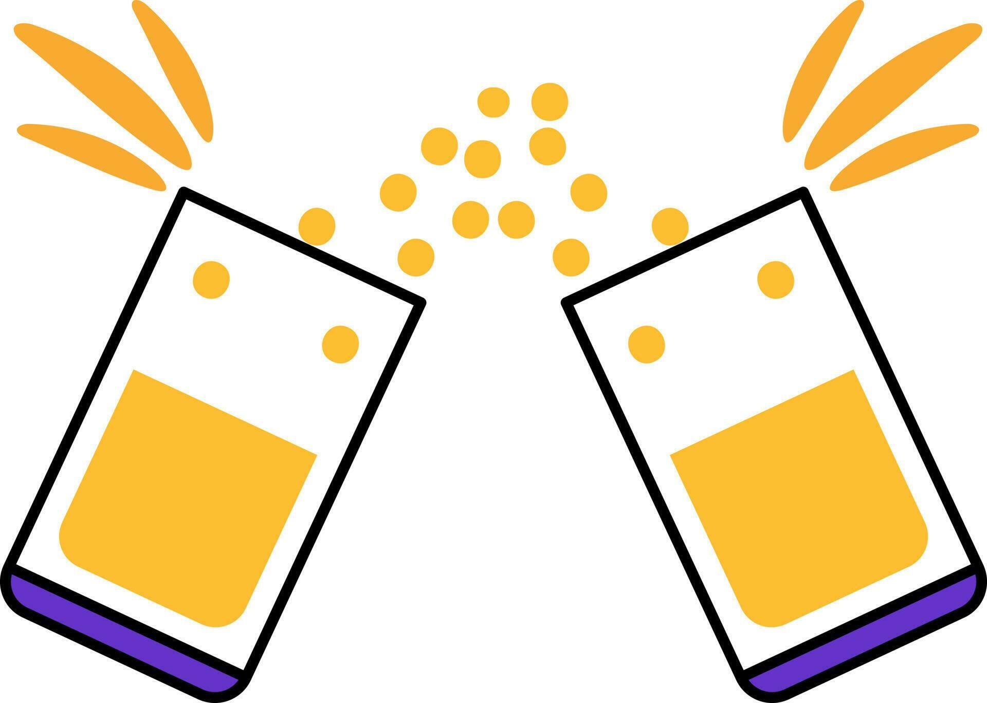 Orange And Violet Cheers Glass Icon In Flat Style 24218993 Vector Art At Vecteezy