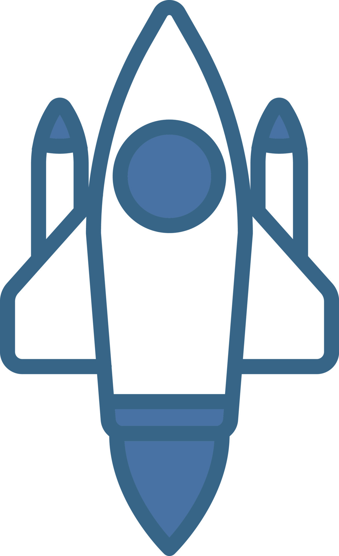 Rocket Icon In Blue And White Color. 24219142 Vector Art at Vecteezy