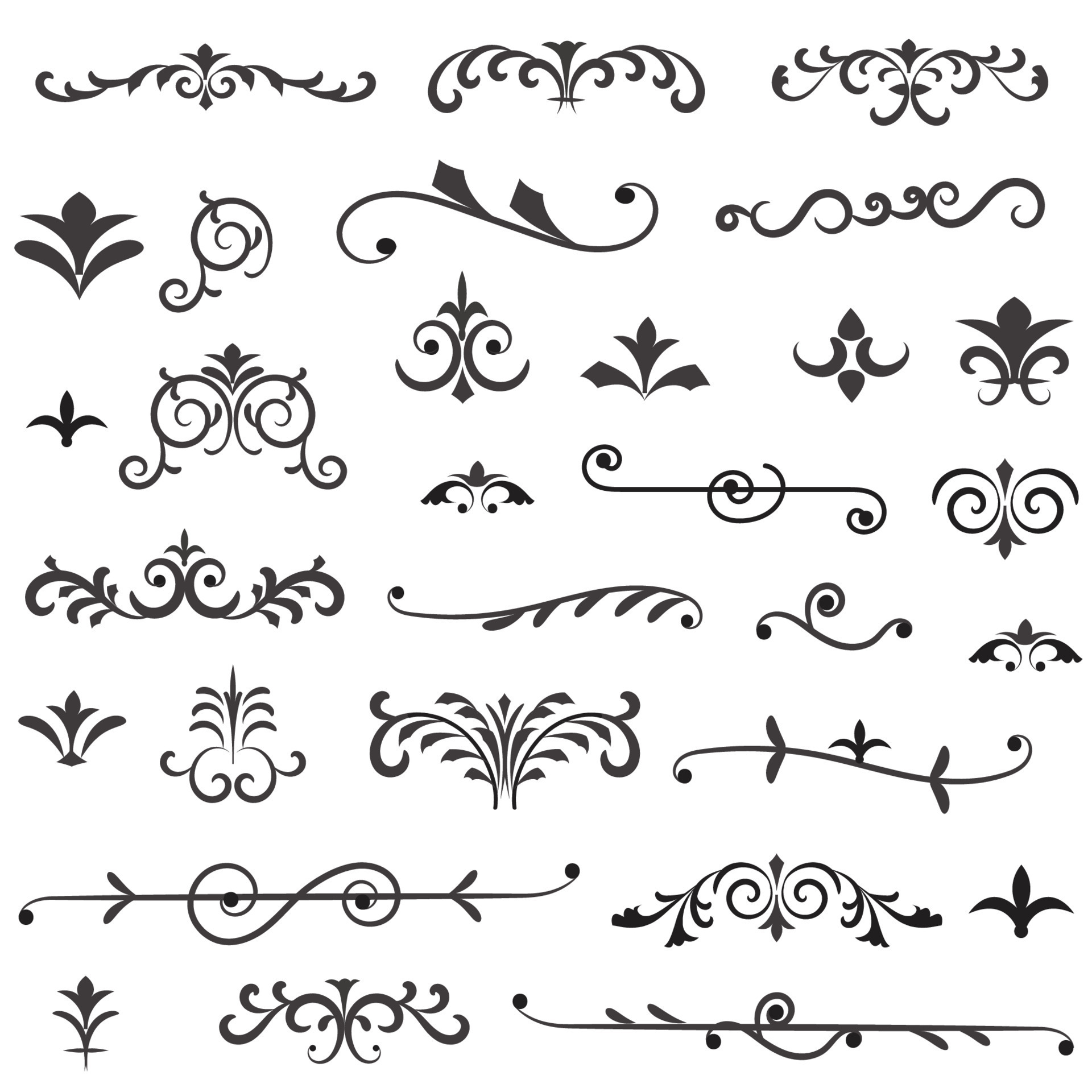 Vector graphic elements for design, Swirl elements decorative ... Vector graphic elements for design, Swirl elements decorative ...