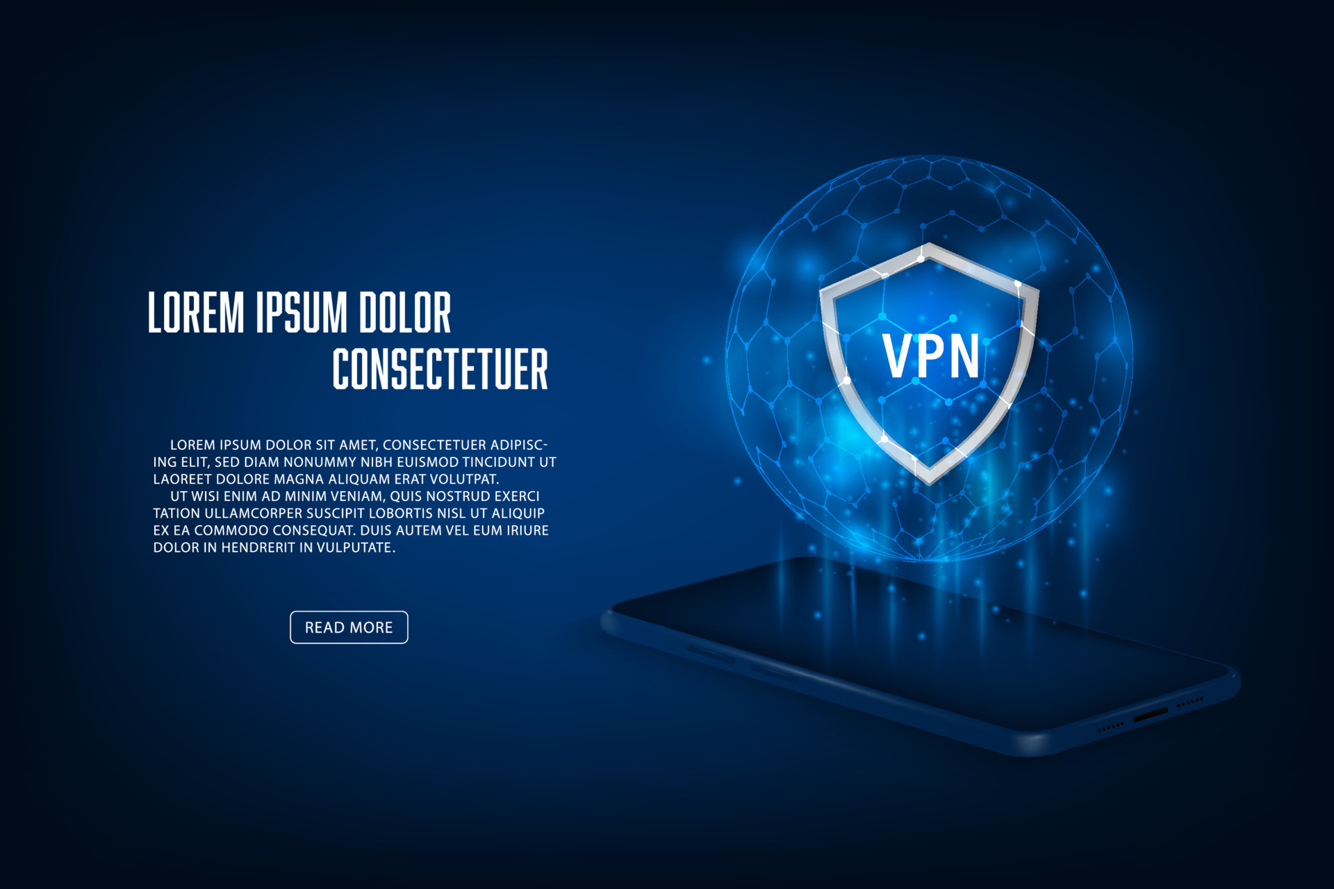 Vector Global Network Vpn Connection Concept Security Internet Connection Vpn Network